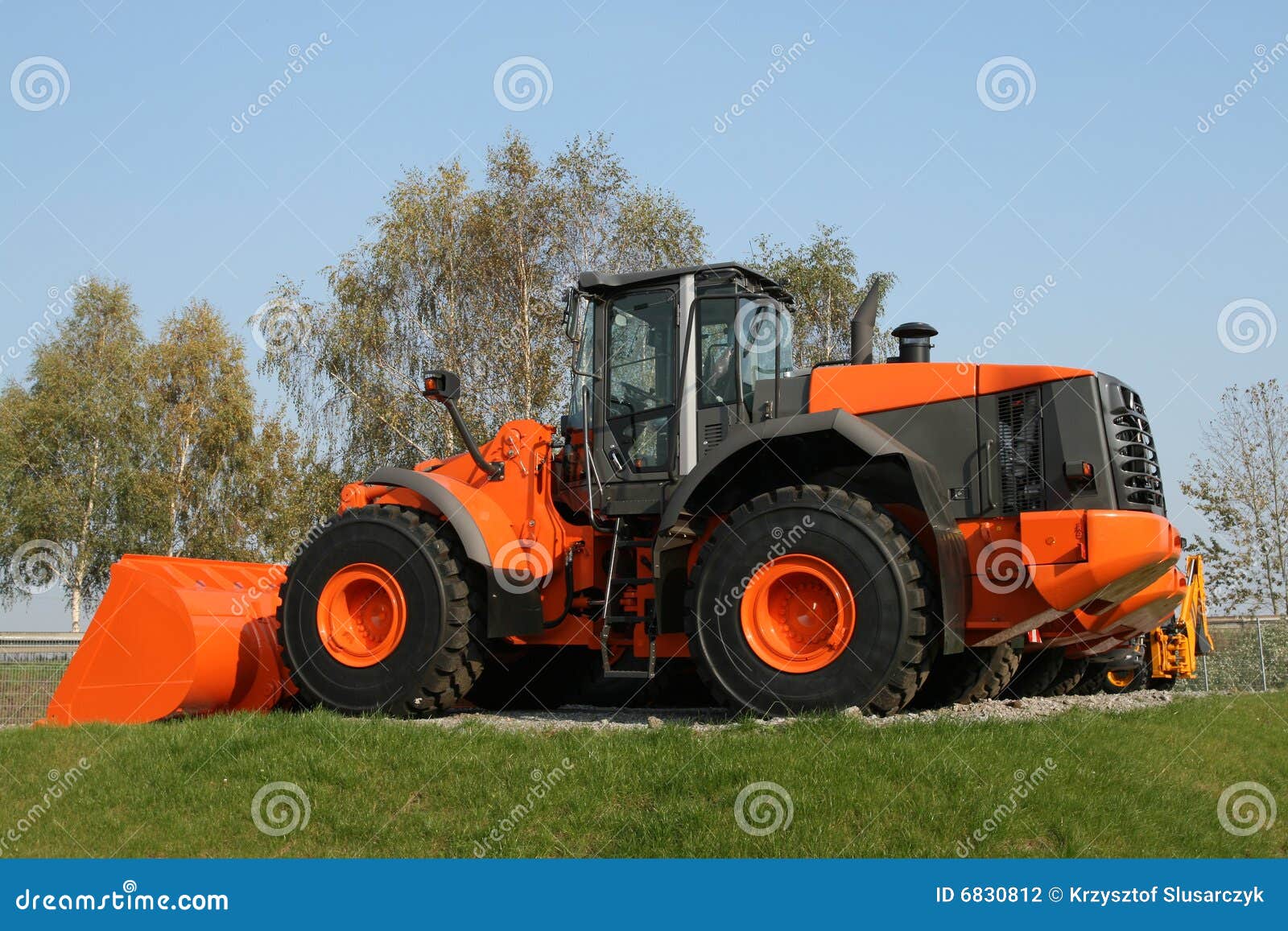 Bouteur photo stock. Image du développement, bouteur, orange - 6830812