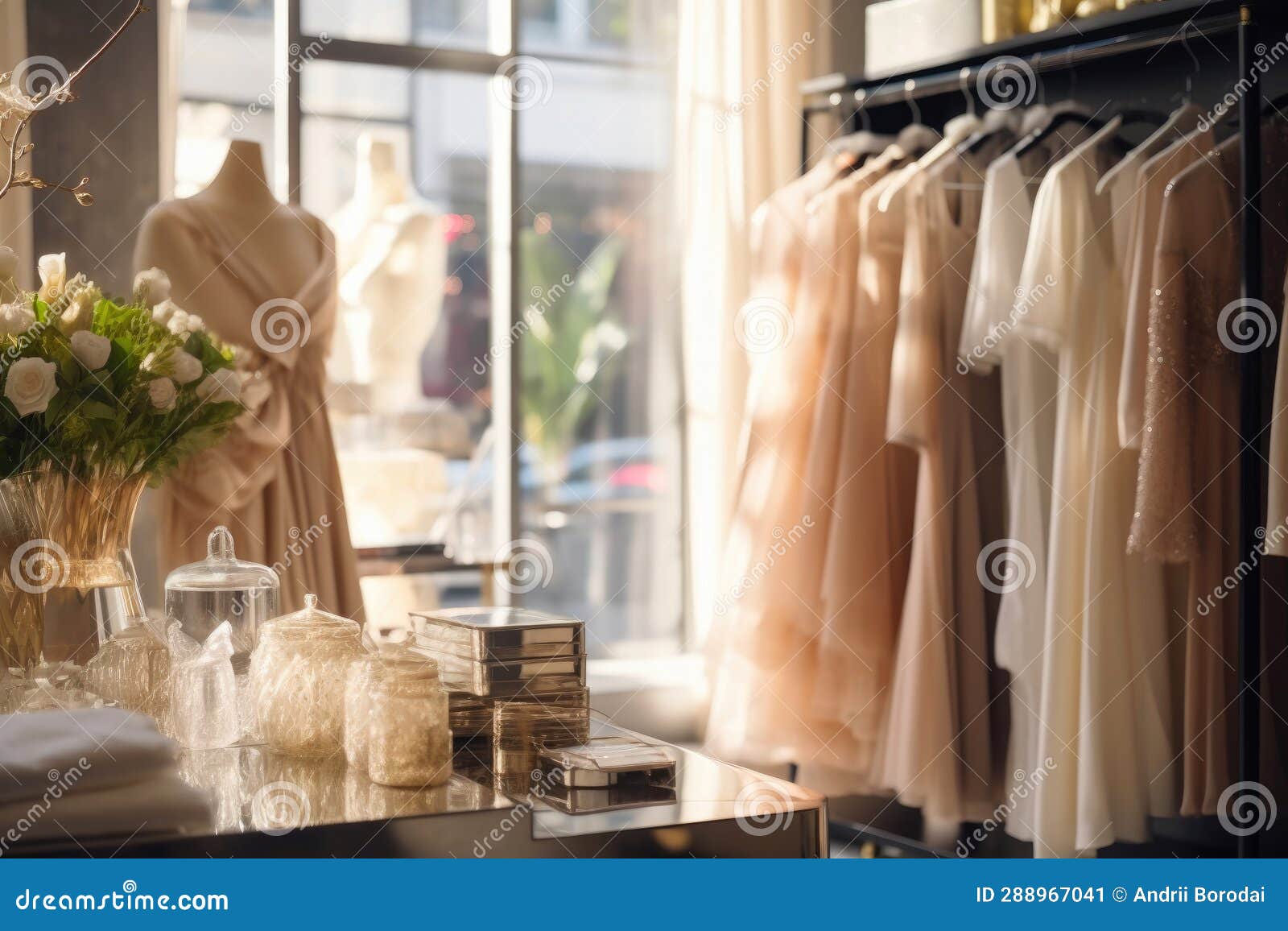 Boutique Ambiance: a Glimpse Inside. Stock Illustration - Illustration ...