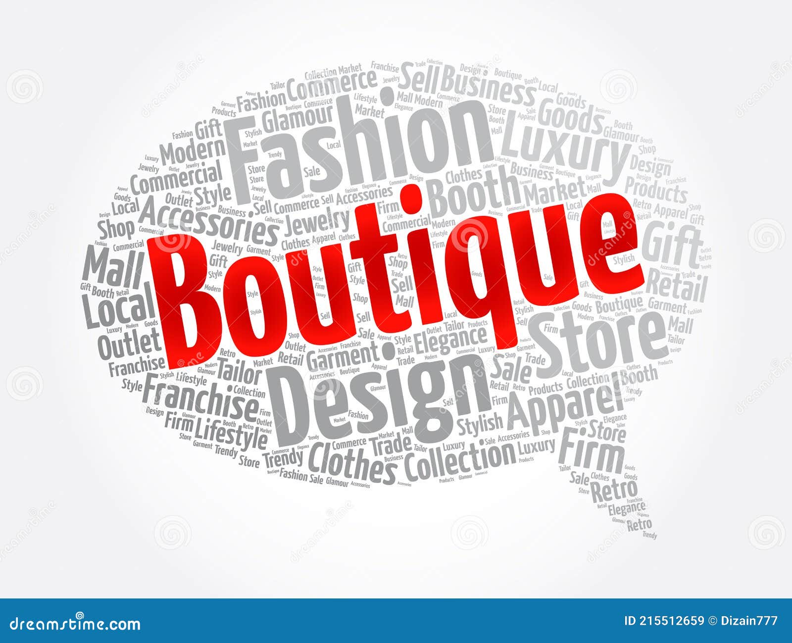 Boutique Word Cloud Collage, Concept Background Stock Illustration ...