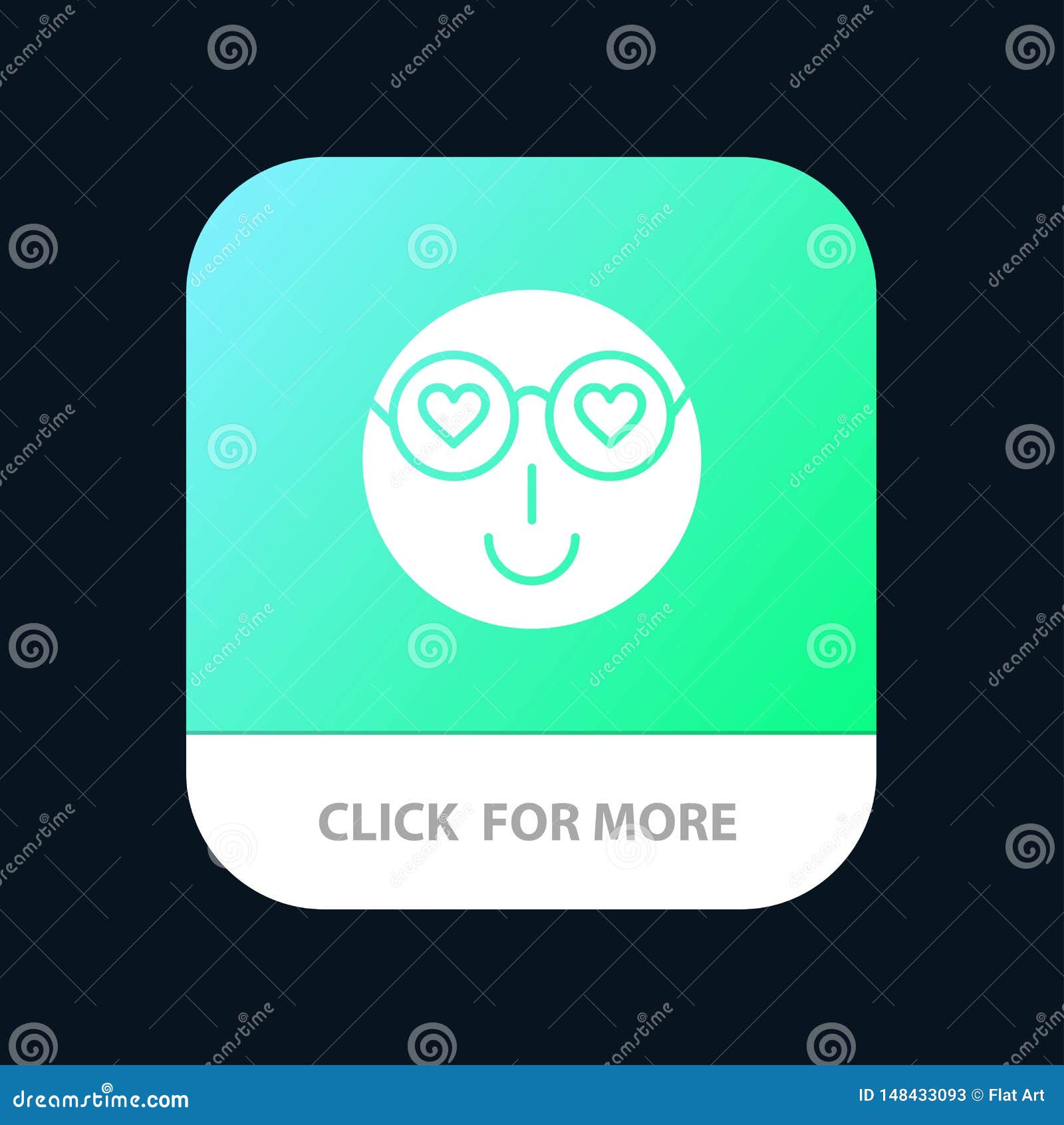 Bouton D'application Mobile Smiley, Emojis, Love, Cute, User Mobile App ...