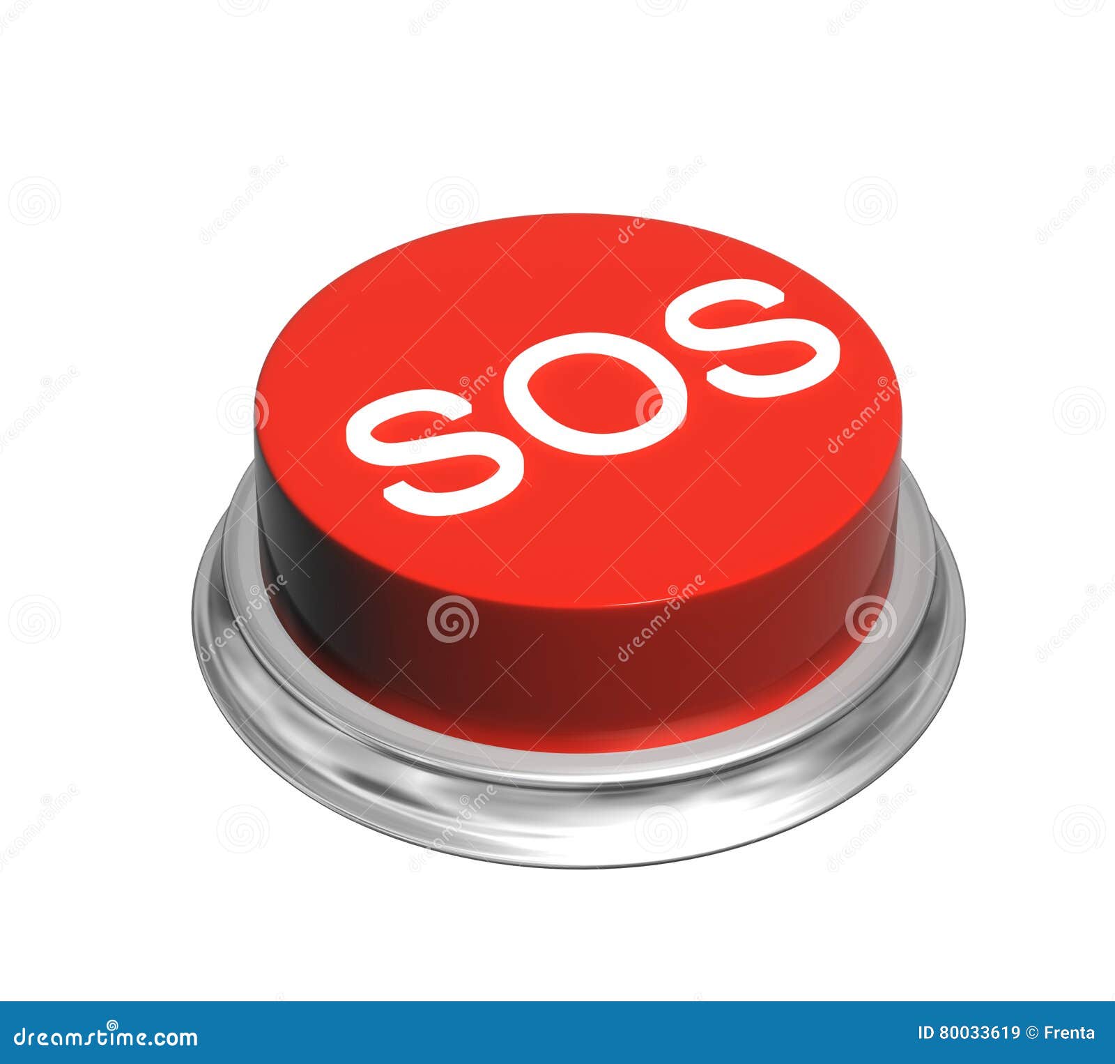 Bouton 3d De Couleur Rouge Avec L'inscripation SOS Illustration Stock ...
