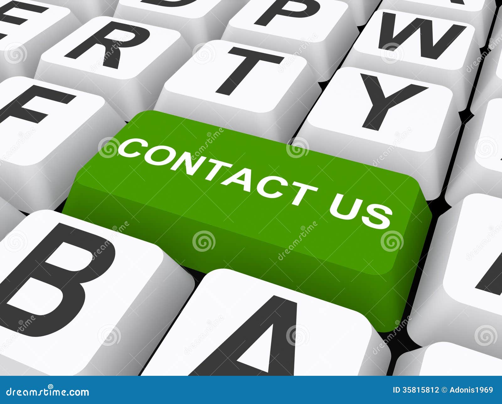 Bouton De Contactez-nous Sur Le Clavier Illustration Stock ...
