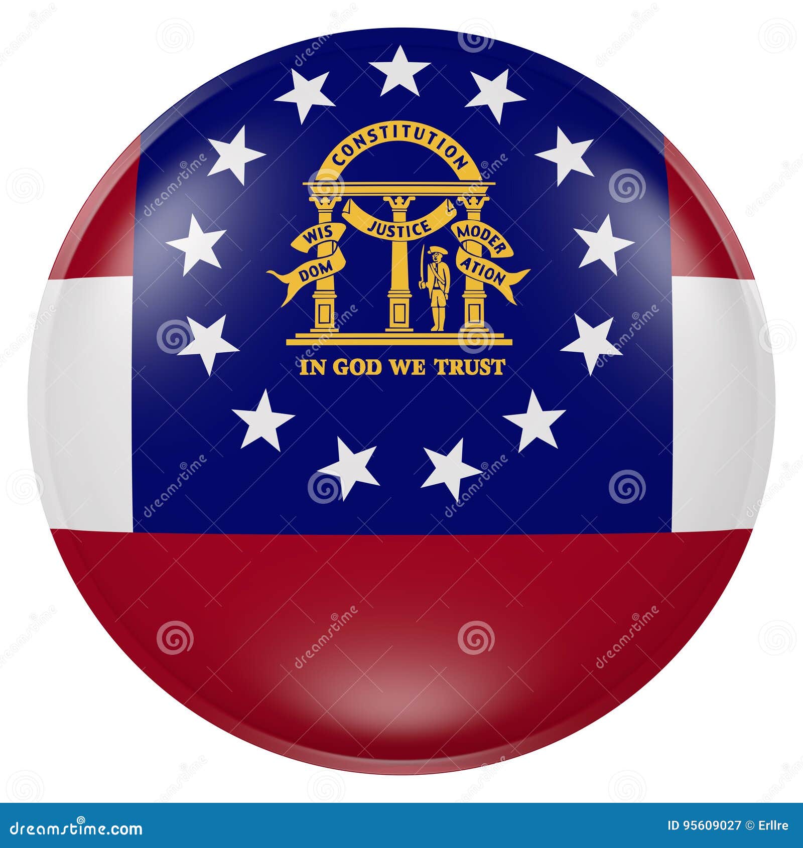 Bouton De Drapeau De Georgia State Illustration Stock - Illustration du ...
