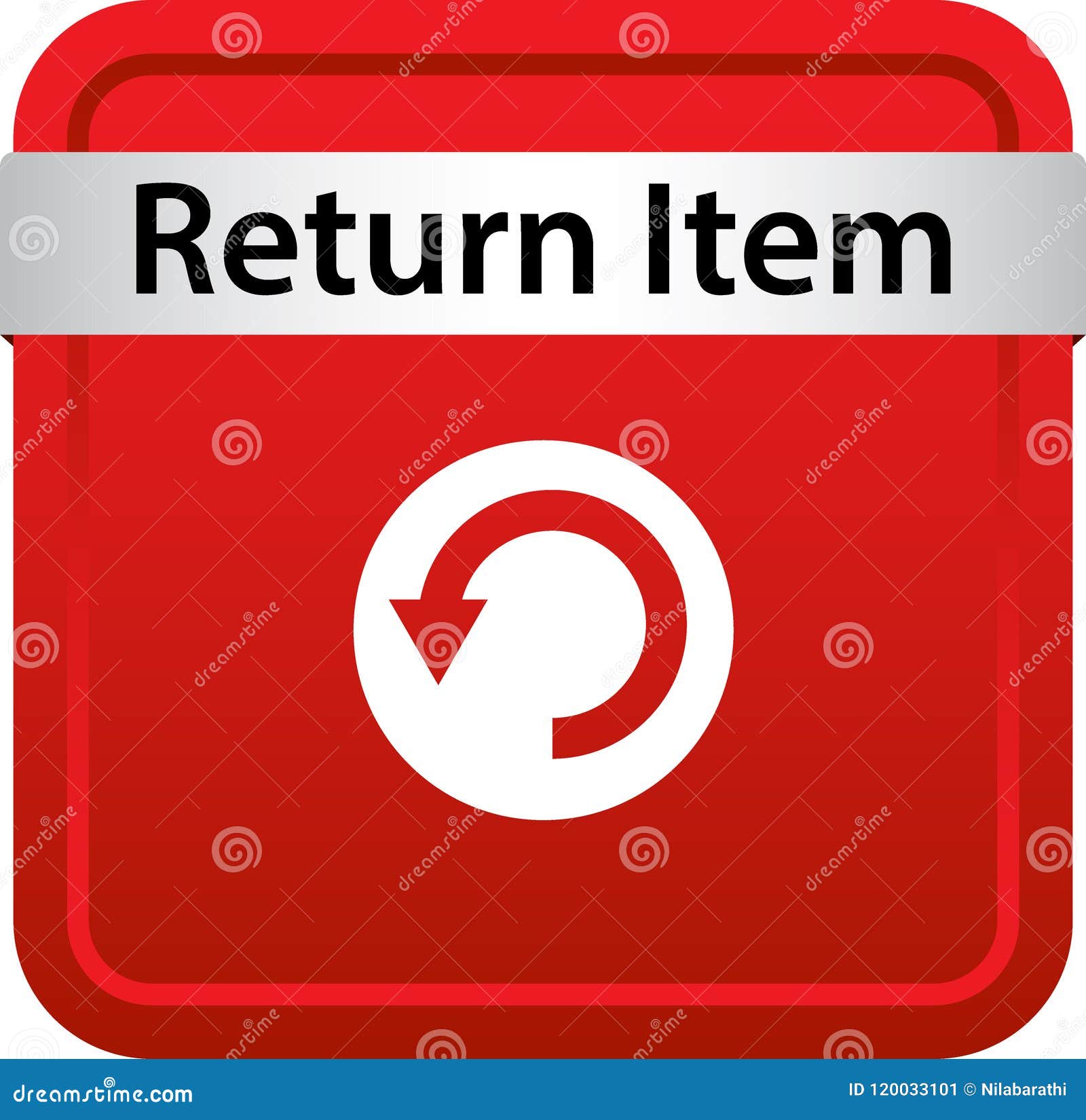 Bouton De Retour D'icône D'article Illustration Stock - Illustration du ...