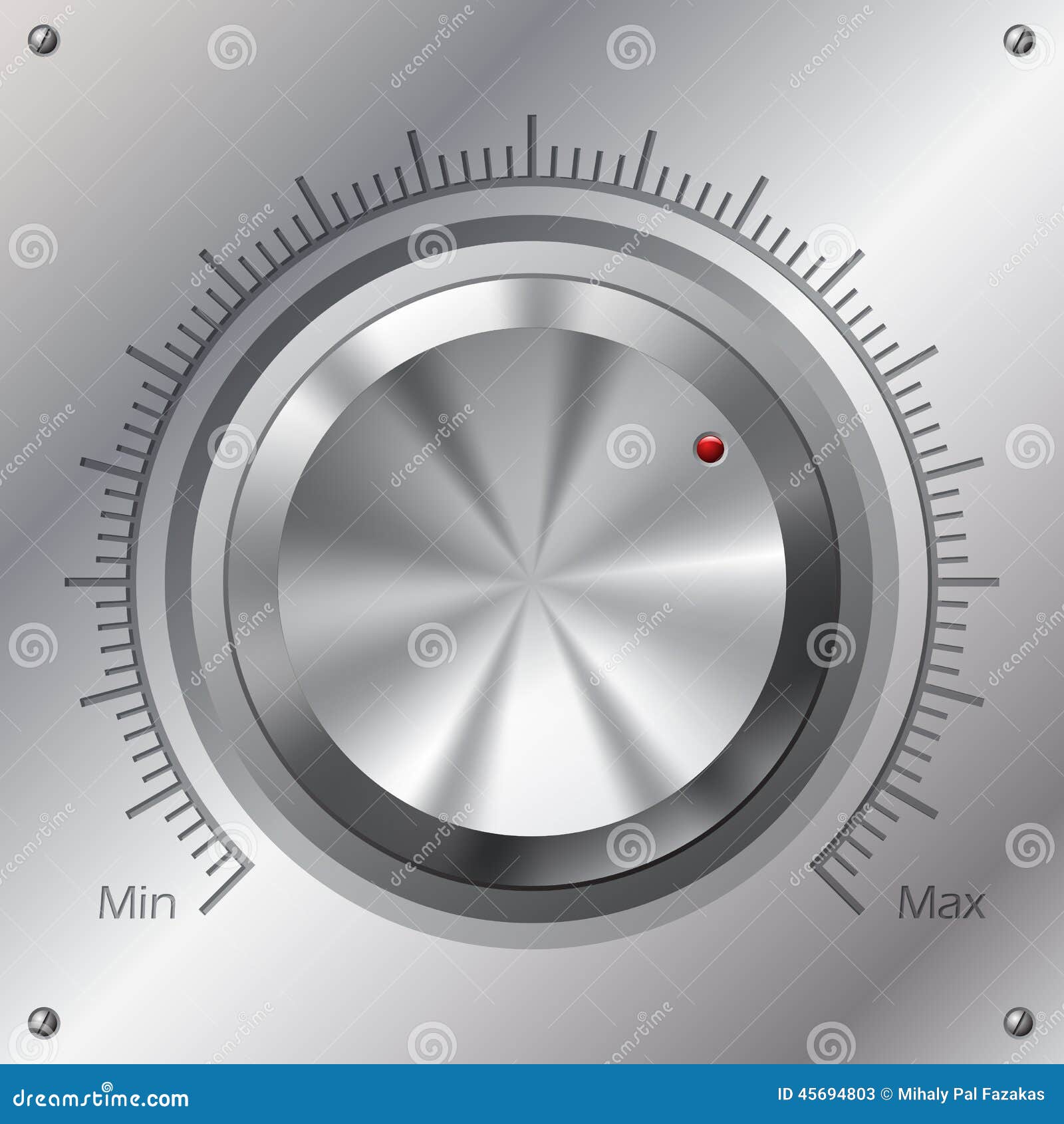 Bouton De Volume Avec Les Niveaux Maximum Minimum Illustration de ...