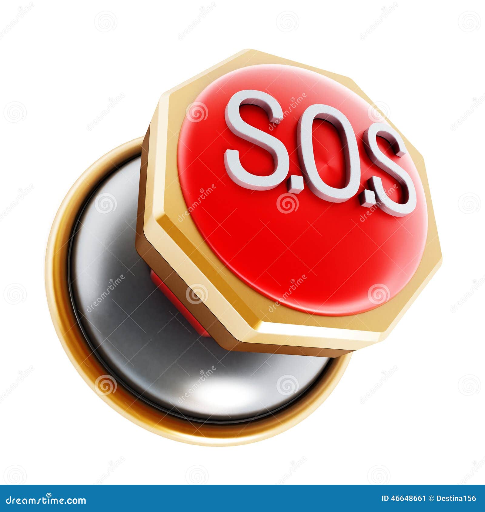 Bouton du secours SOS illustration stock. Illustration du brillant ...