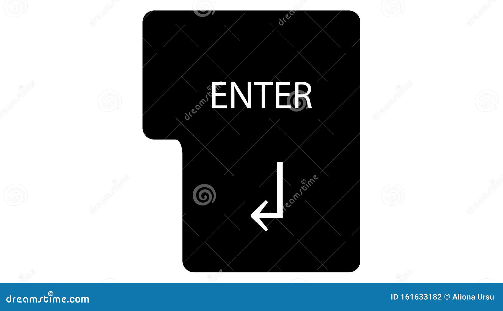 Bouton Entrer illustration de vecteur. Illustration du clavier - 161633182