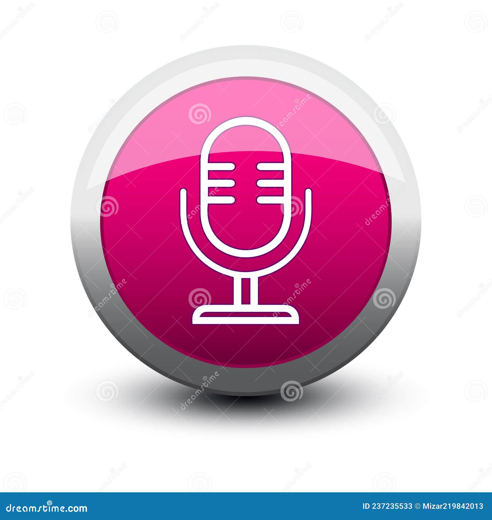 Bouton Microphone Vocal Rose Illustration de Vecteur - Illustration du ...
