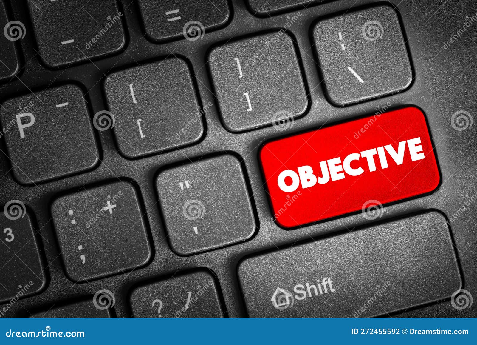 Bouton Objectif Sur Fond Du Concept De Clavier Photo stock - Image du ...