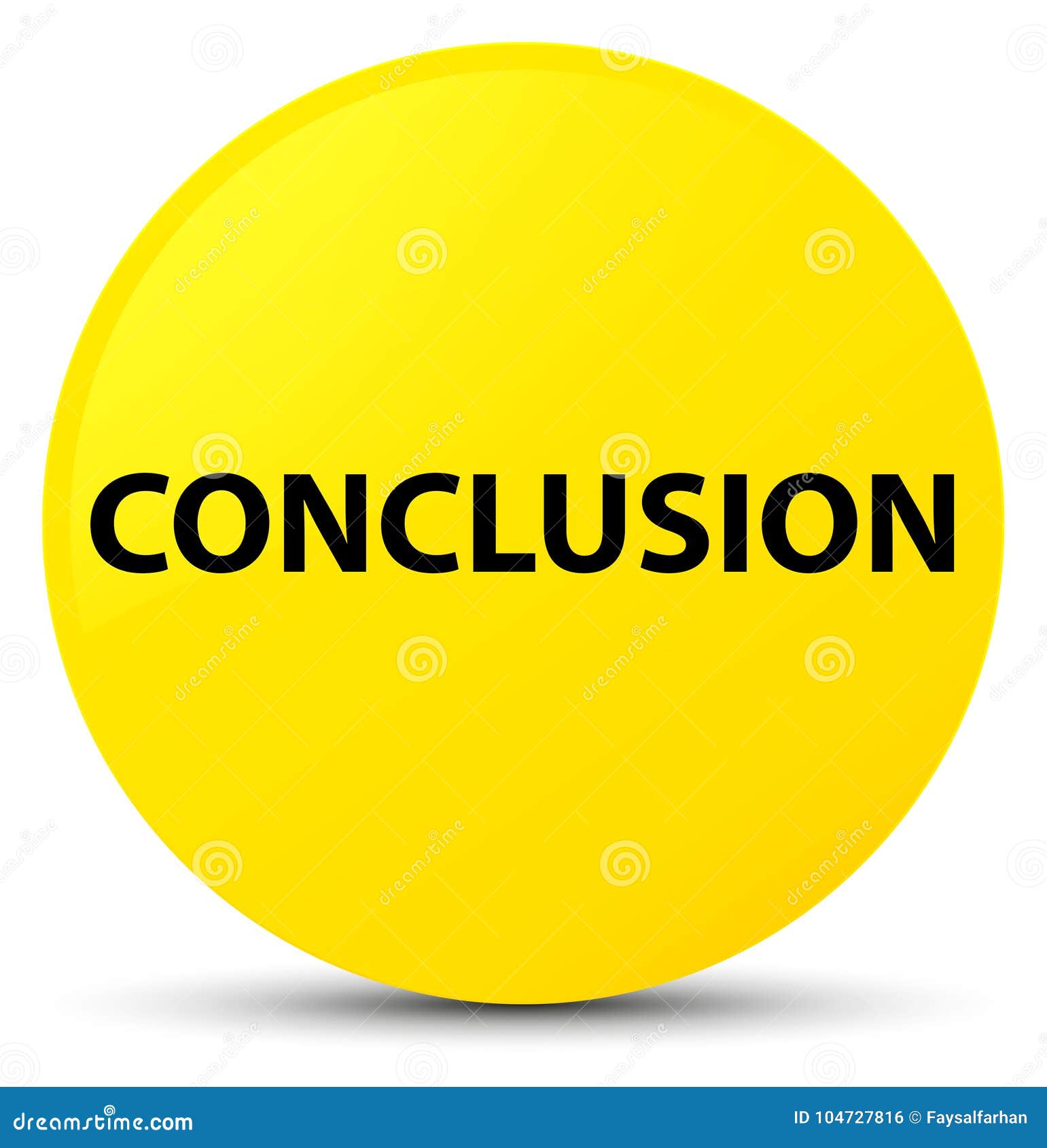Bouton Rond Jaune De Conclusion Illustration Stock - Illustration du ...