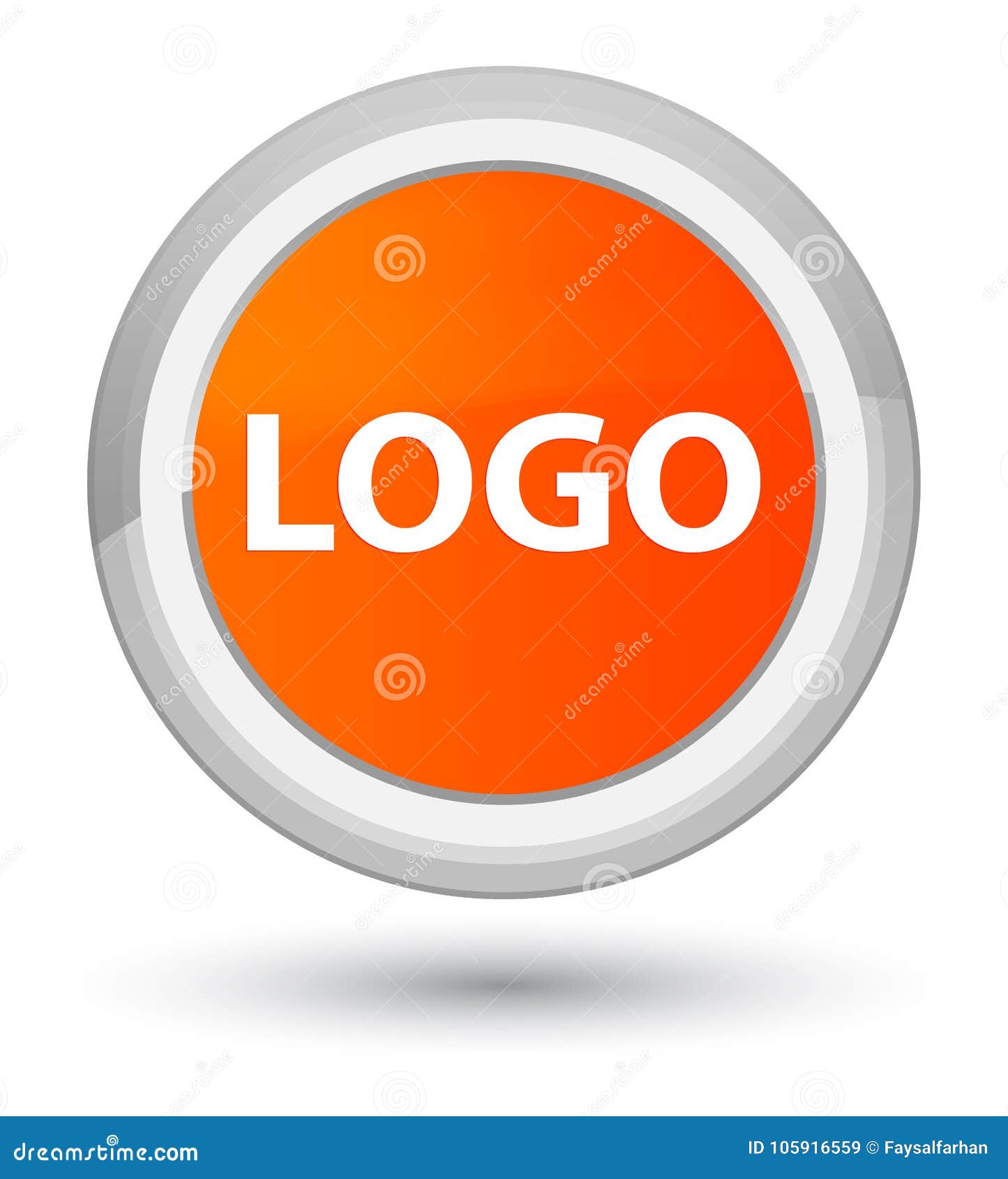 Bouton Rond Orange Principal De Logo Illustration Stock - Illustration ...