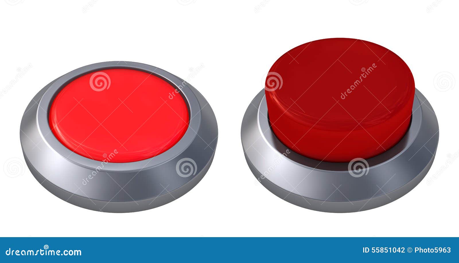 Bouton rouge illustration stock. Illustration du contrôle - 55851042