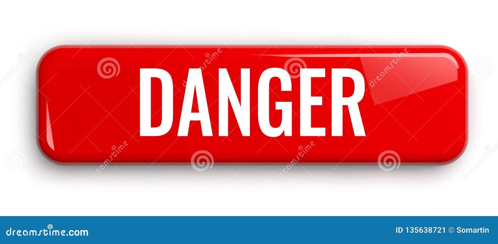 Bouton Rouge D'alerte De Danger D'isolement Sur Le Blanc Illustration ...