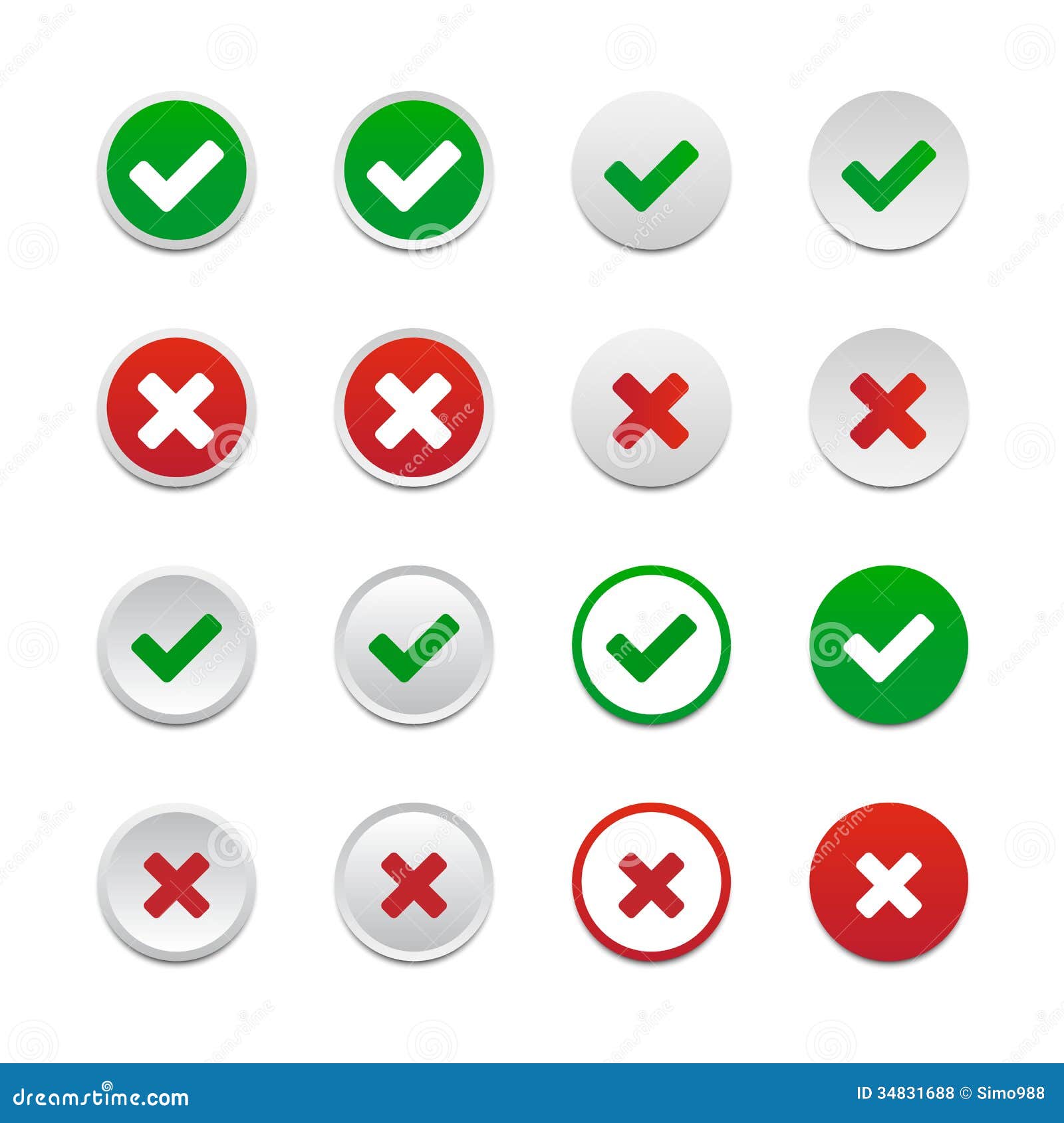Boutons de validation illustration de vecteur. Illustration du approuvé ...