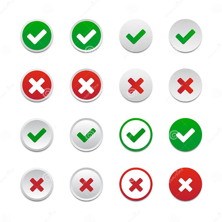 Boutons de validation illustration de vecteur. Illustration du approuvé ...