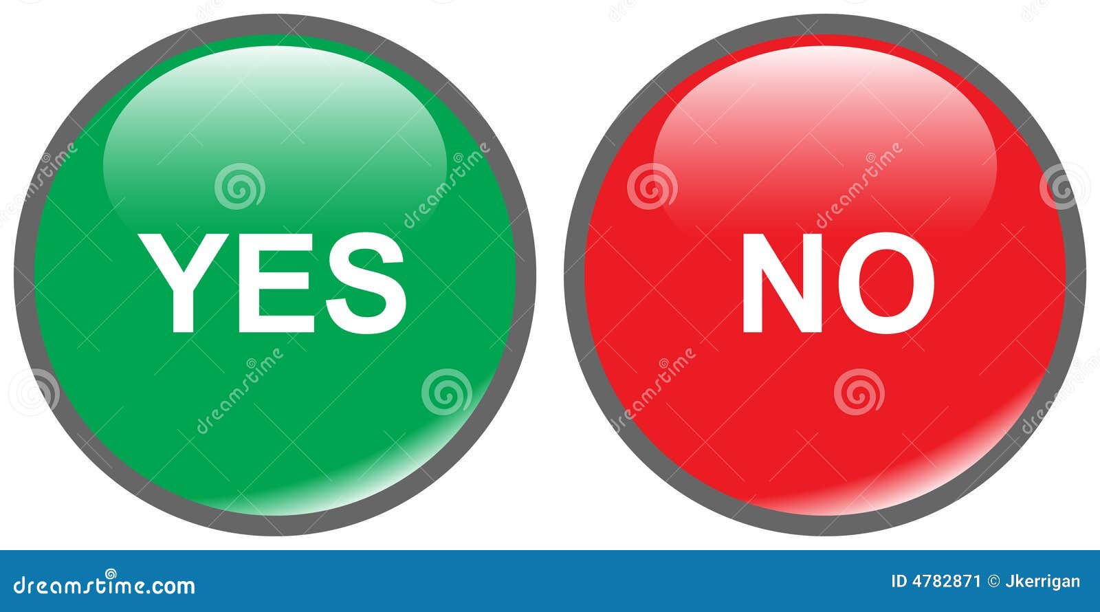 Boutons oui-non illustration de vecteur. Illustration du boutons - 4782871