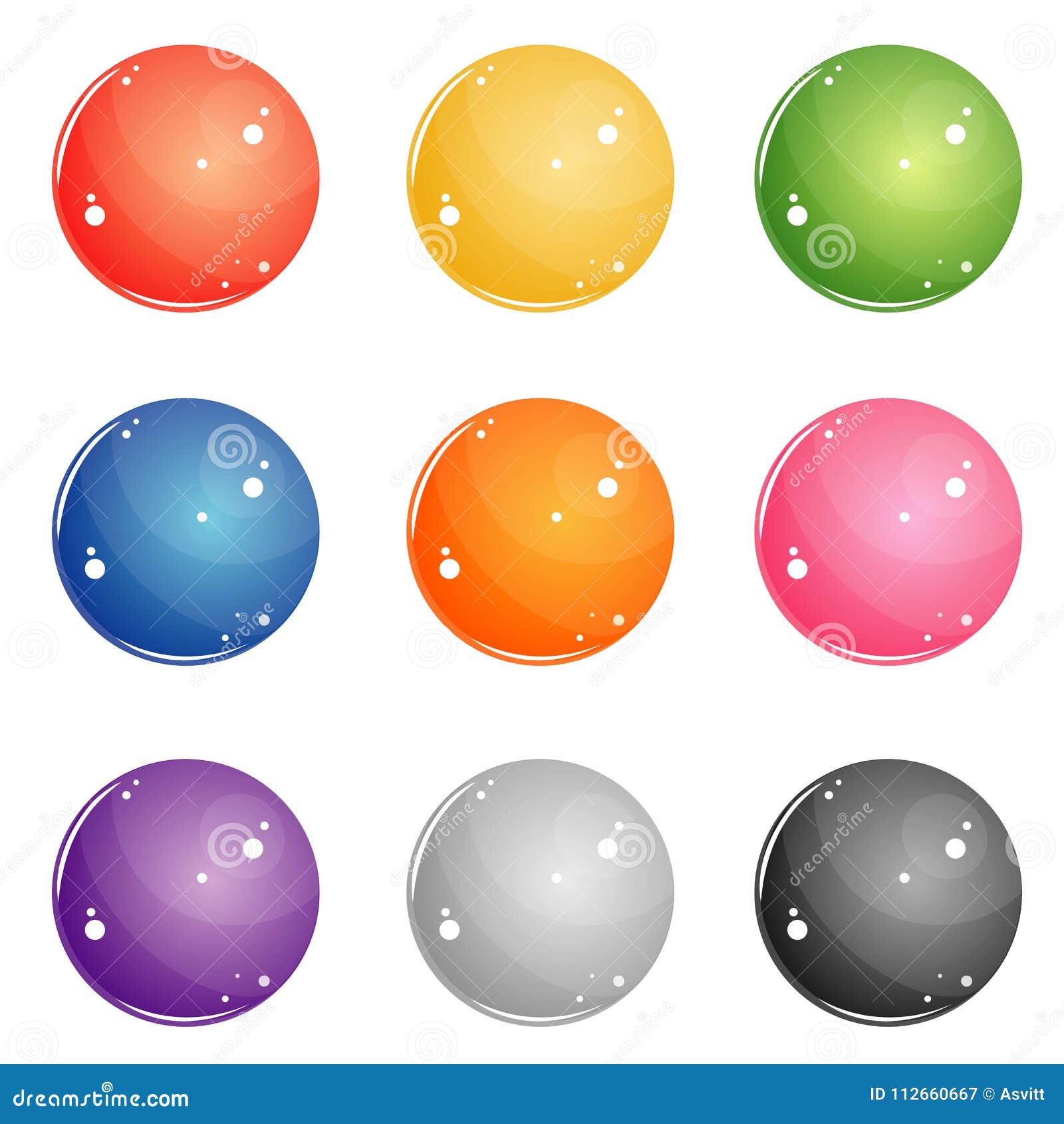 Boutons Ronds De Couleur Pour Le Web Illustration de Vecteur ...