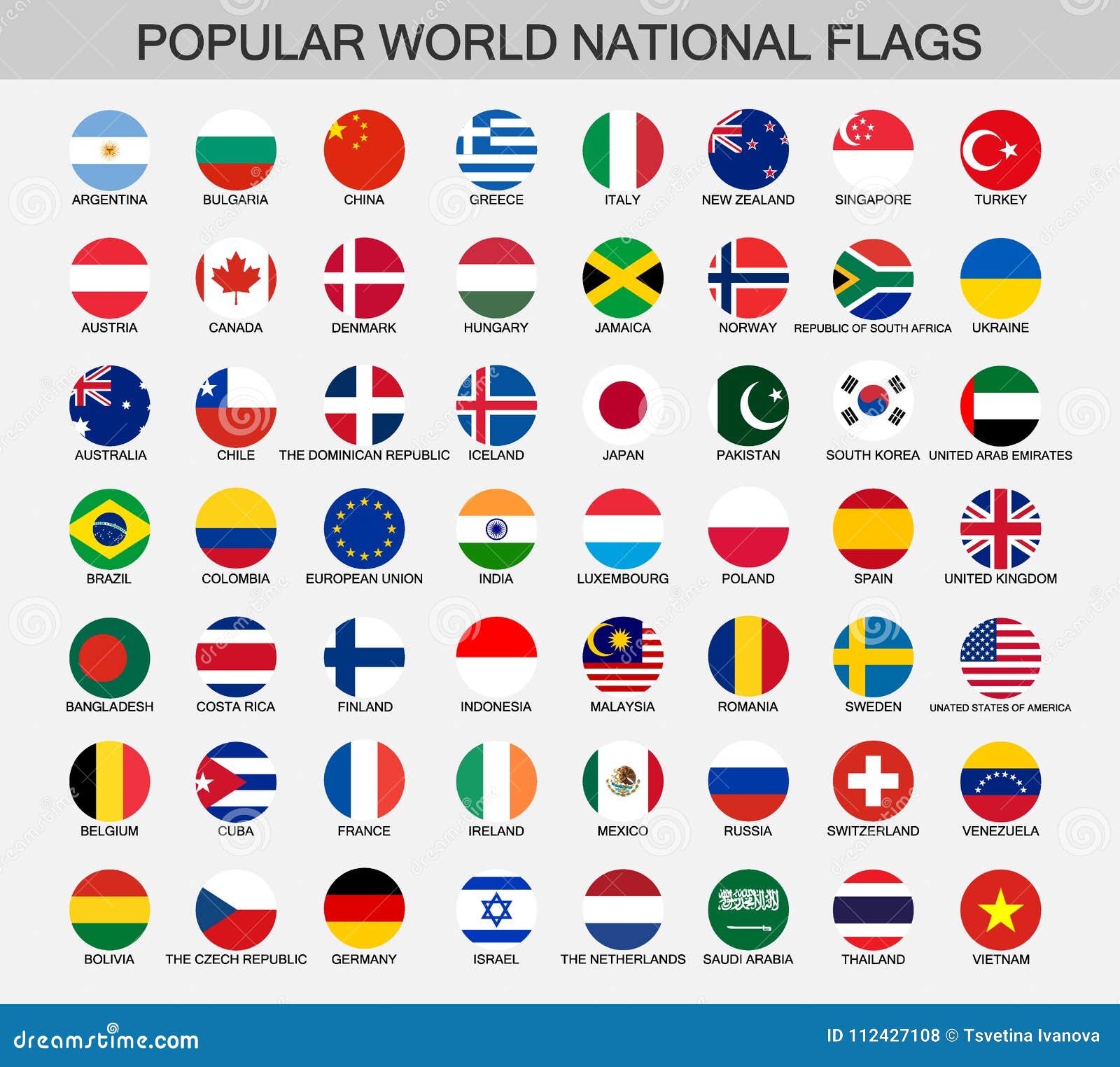 Boutons Ronds De Drapeaux Nationaux Du Monde Illustration de Vecteur ...