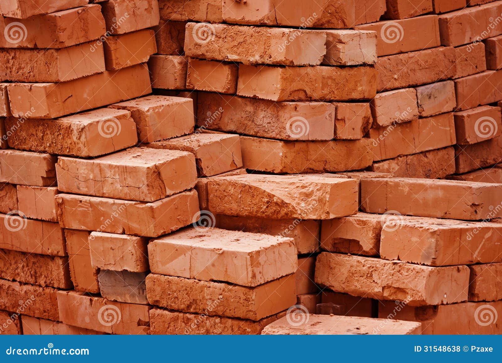 Bouwmateriaal - Stapel Bakstenen Stock Foto - Image of rechthoek ...