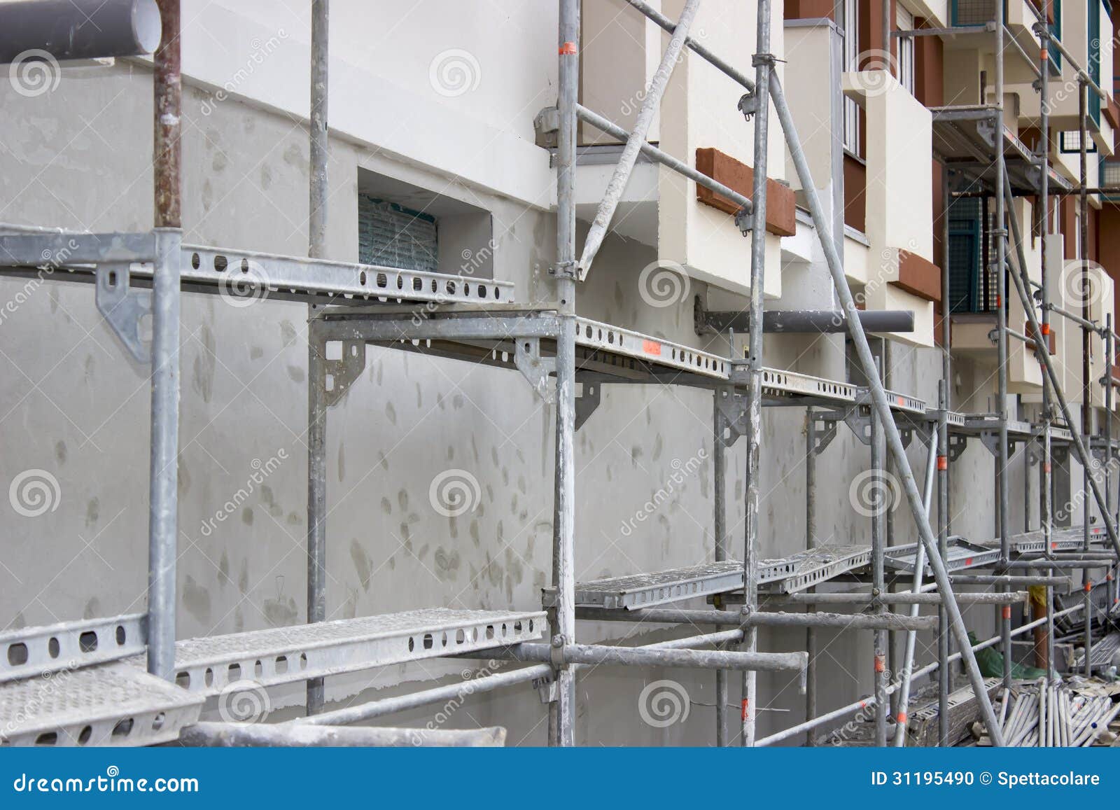 Bouwsteiger stock foto. Image of industrie, industrieel - 31195490