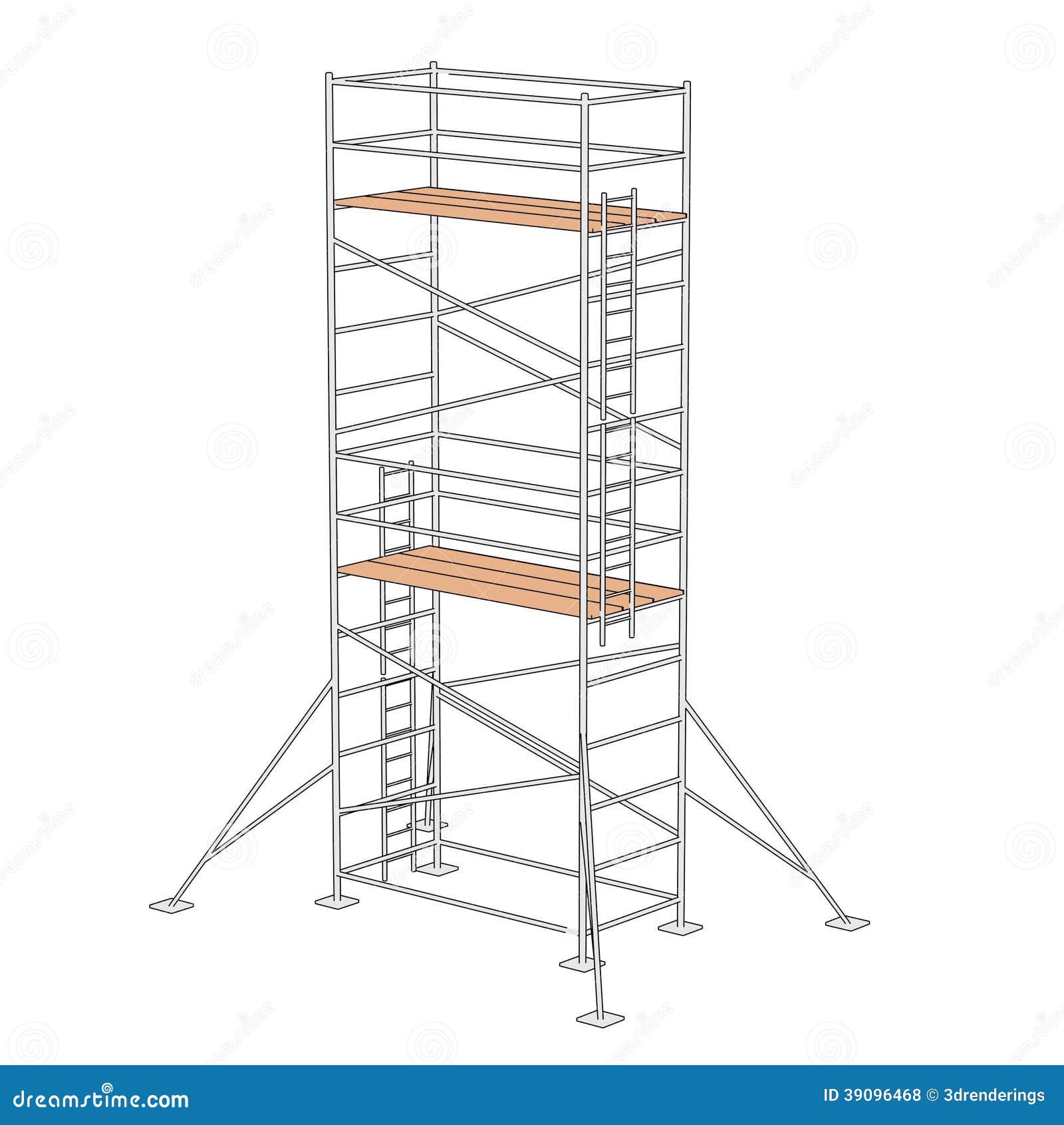 Bouwsteiger stock illustratie. Illustration of hulpmiddel - 39096468