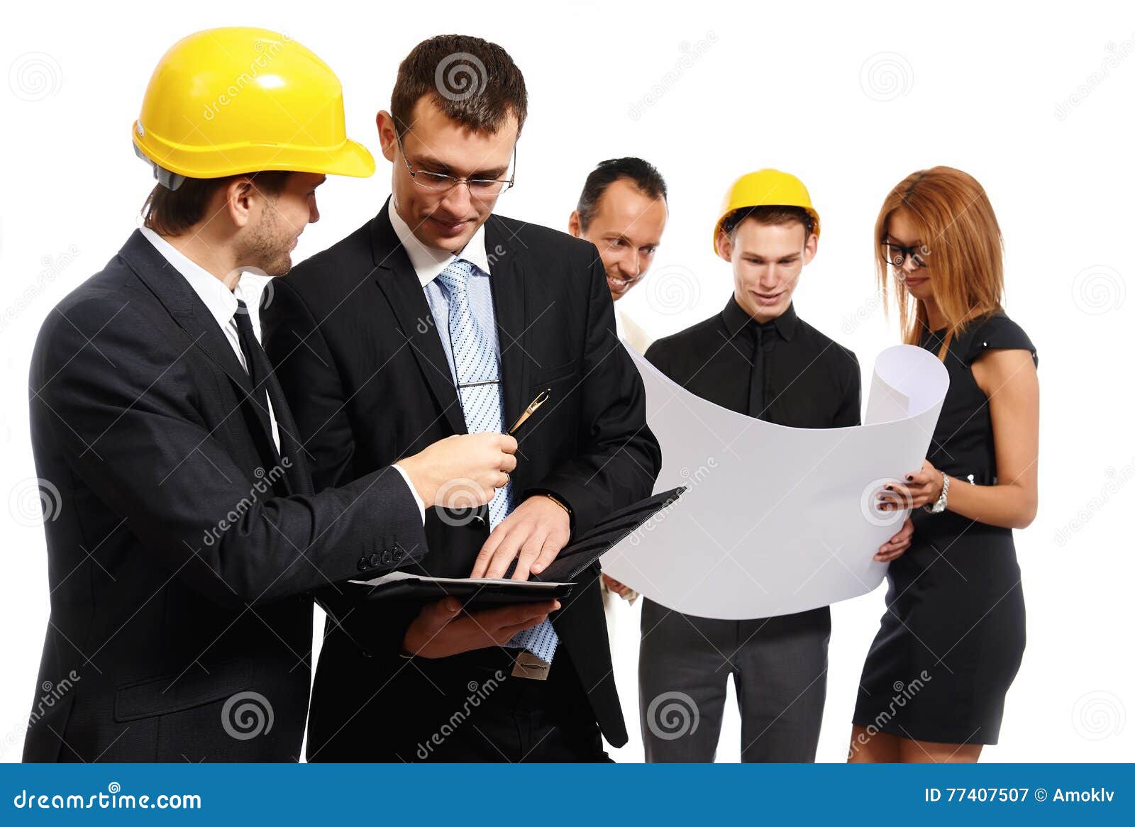 Bouwteam Op Commerciële Vergadering Stock Afbeelding - Image of ...