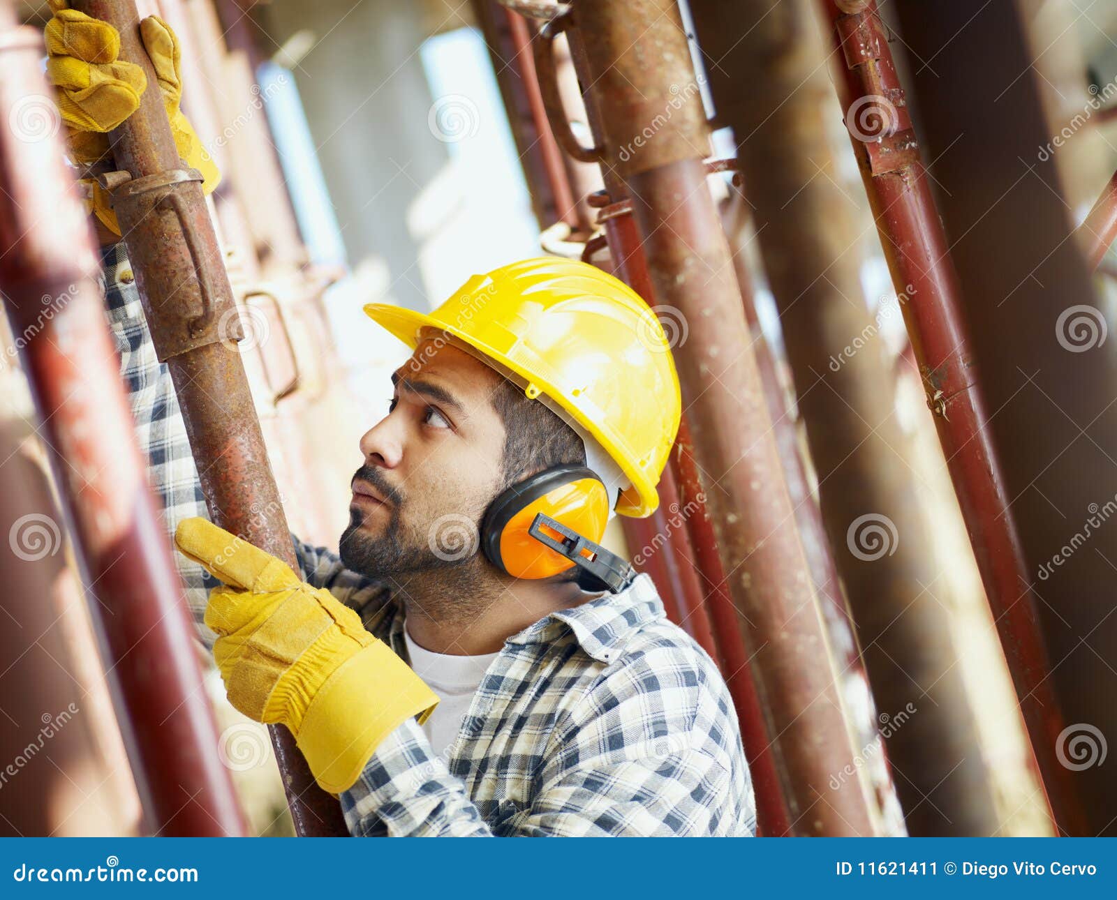 Bouwvakker stock afbeelding. Image of infrastructuur - 11621411