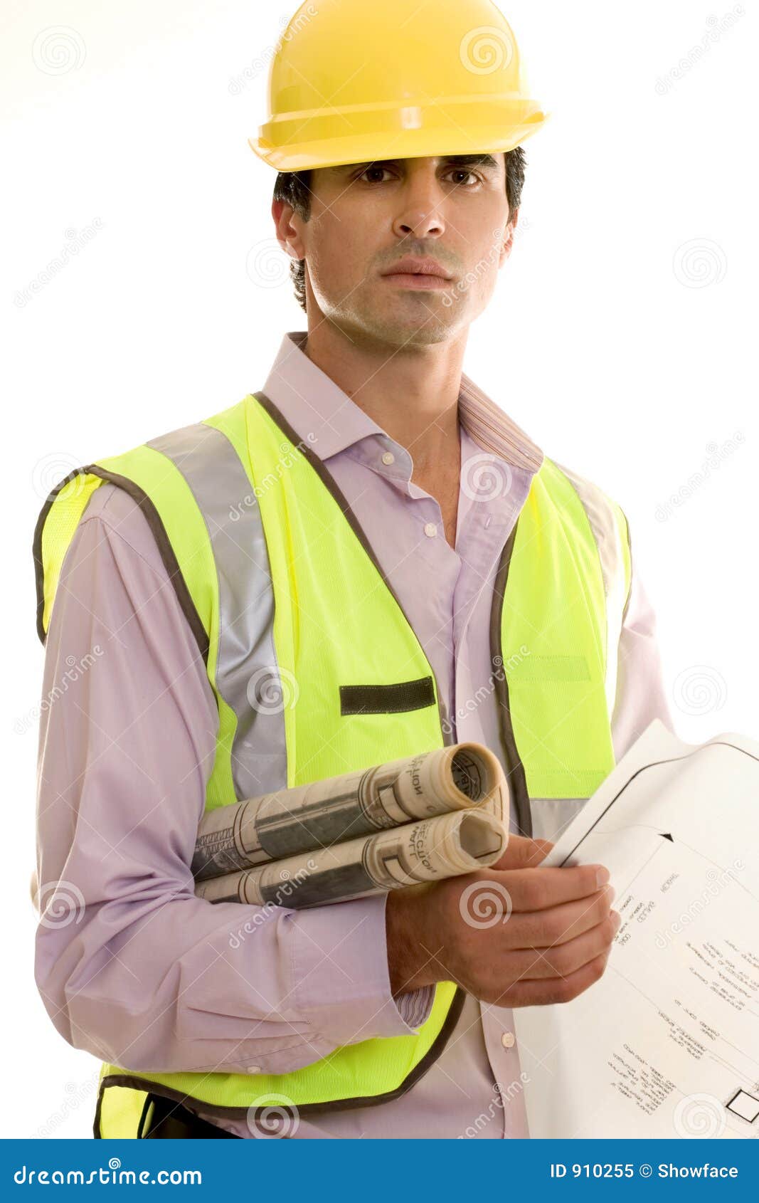 Bouwvakker stock afbeelding. Image of project, architect - 910255