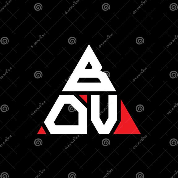 BOV Triangle Letter Logo Design with Triangle Shape. BOV Triangle Logo ...
