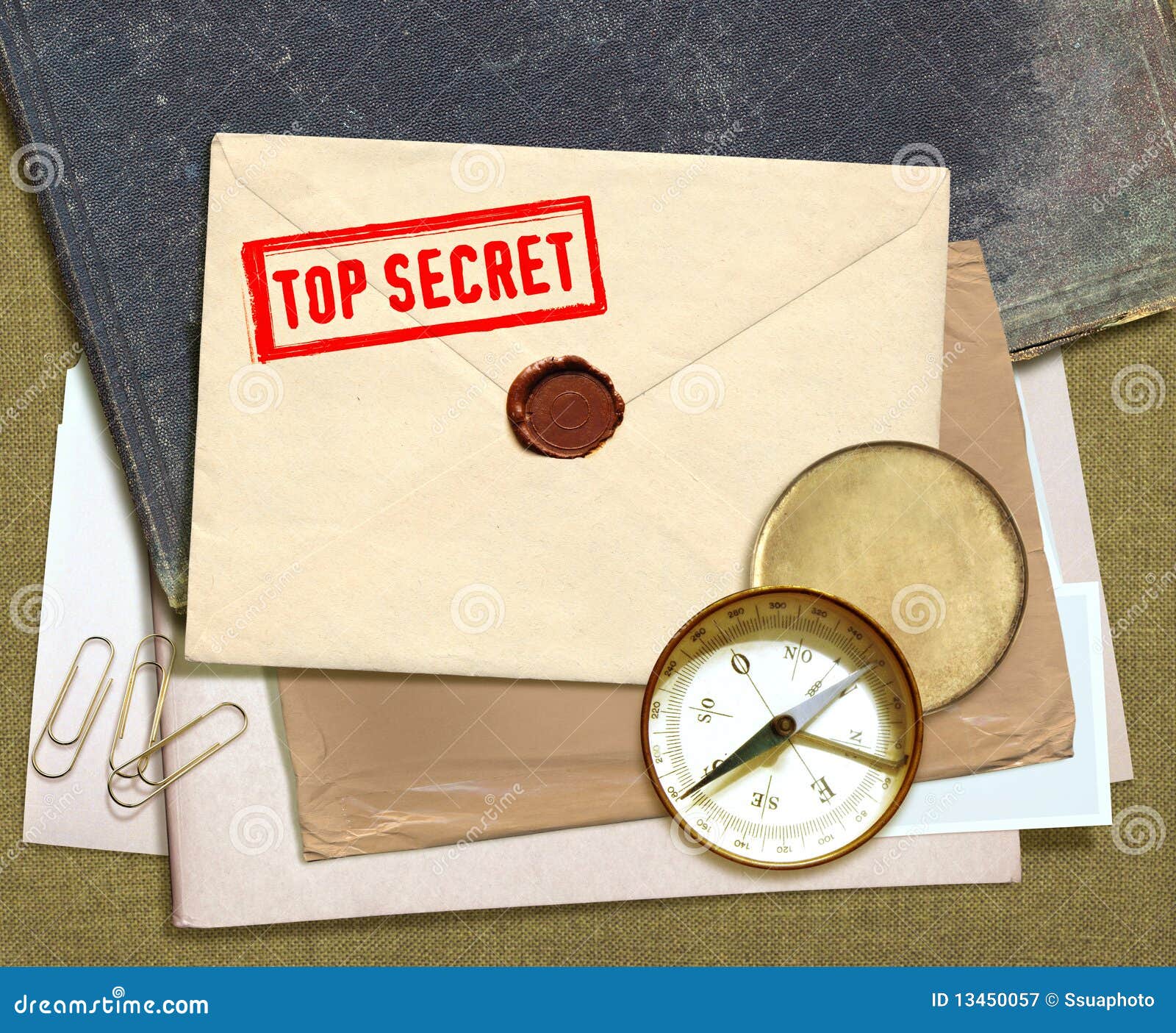 Bovenkant - Geheime Dokumenten Stock Afbeelding - Image of historisch ...