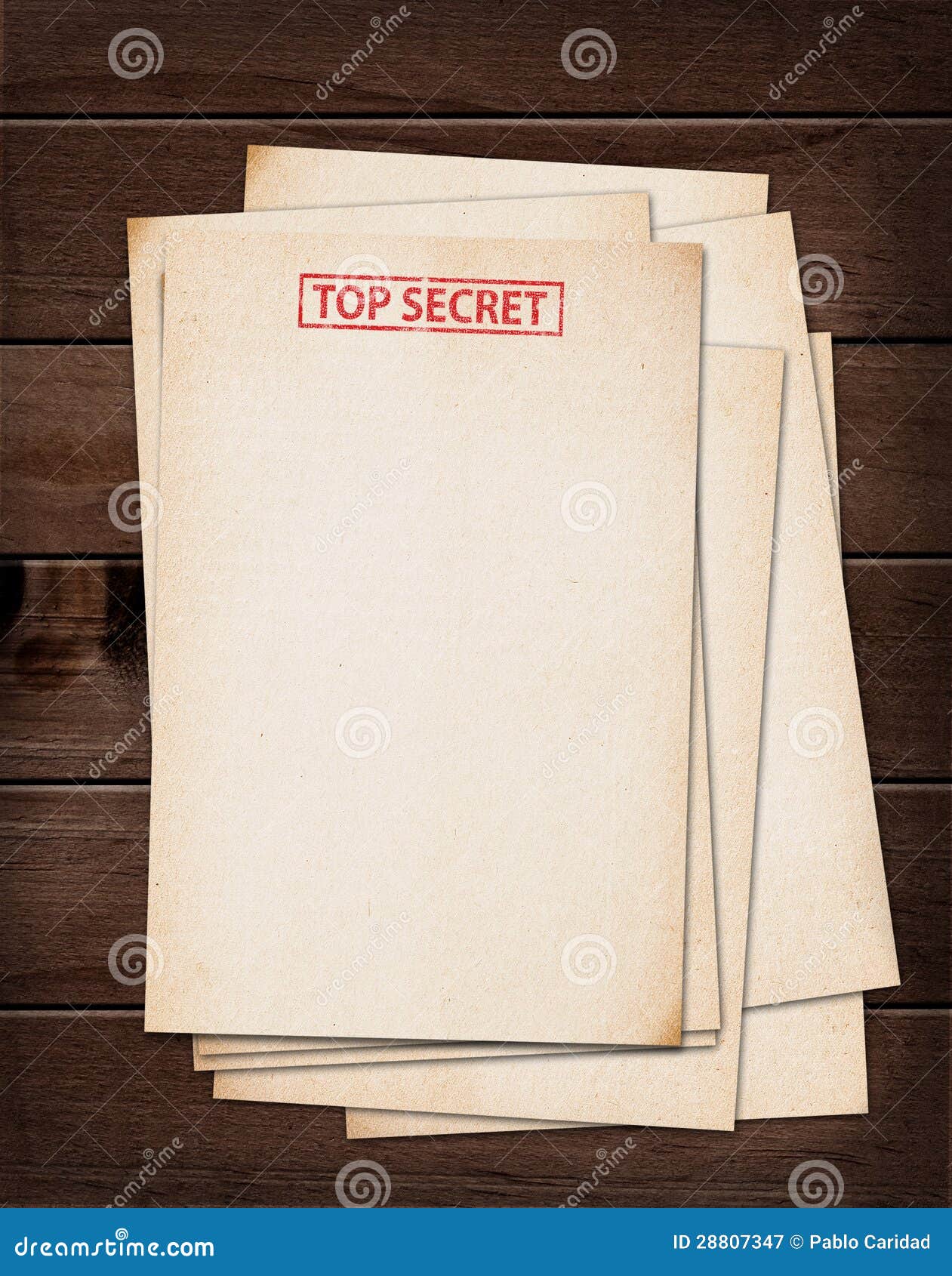 Bovenkant - Geheime Dossiers. Stock Illustratie - Illustration of ...