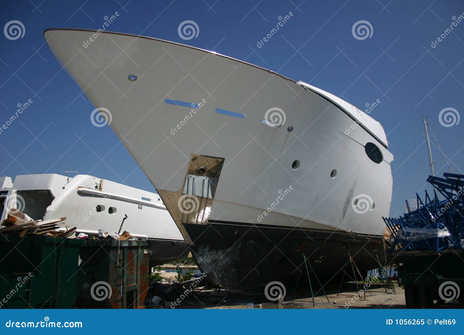 Bow stock image. Image of yacht, anchor, broken, damage - 1056265