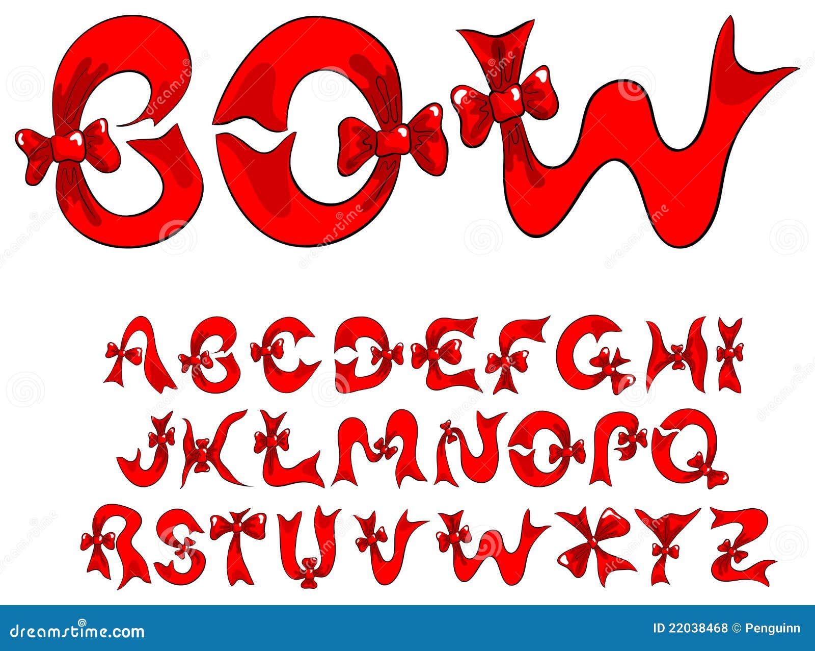 Bow alphabet stock vector. Illustration of typography - 22038468