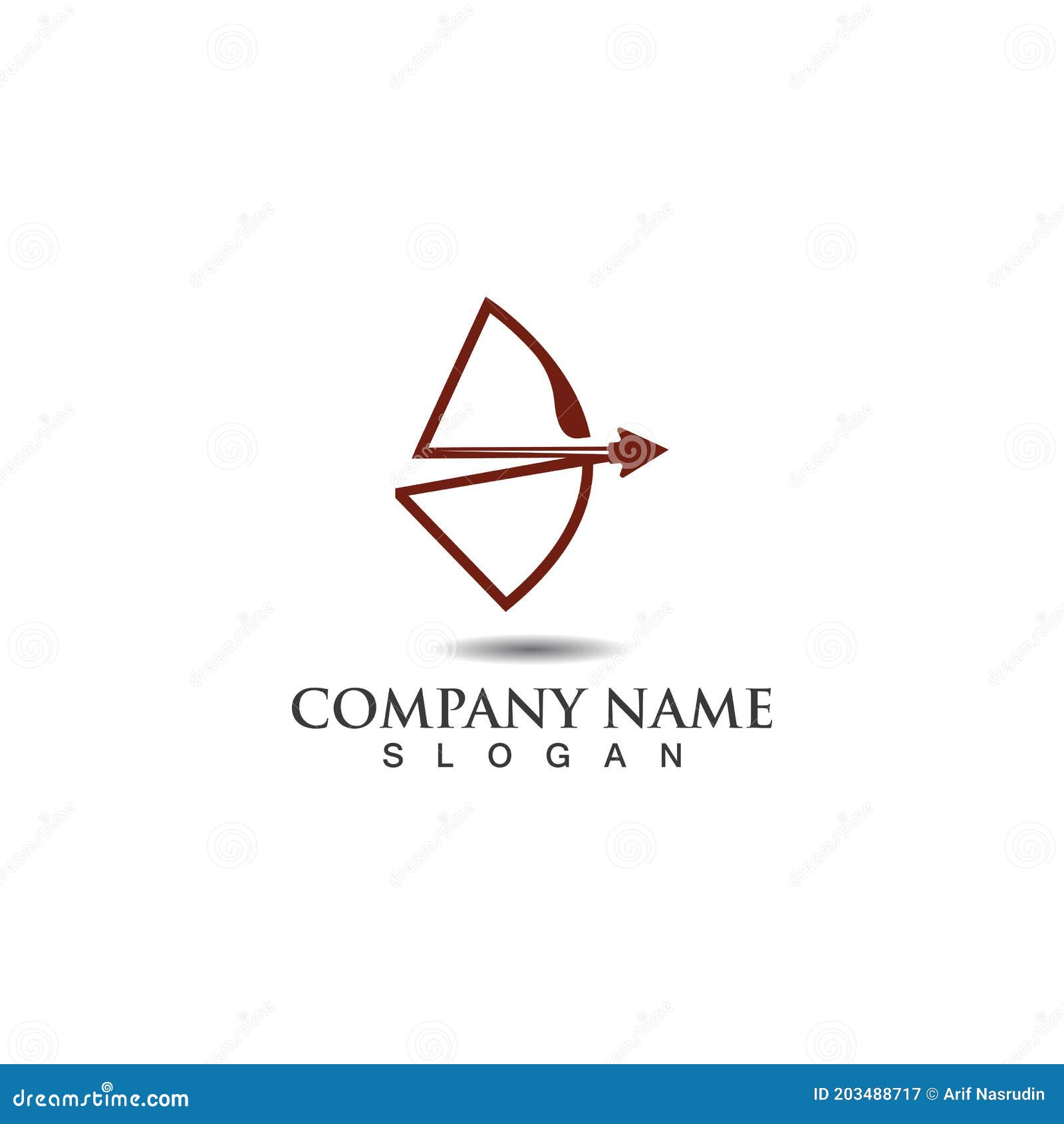 Bow and Arrow Creative Logo Design, Archery Concept Symbol Illustration ...
