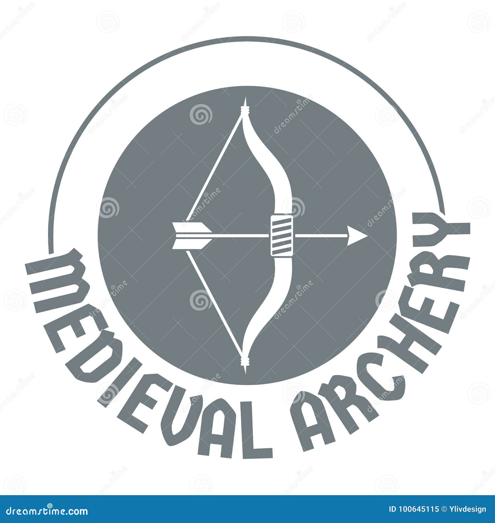 Bow Arrow Logo, Simple Gray Style Stock Vector - Illustration of hunt ...