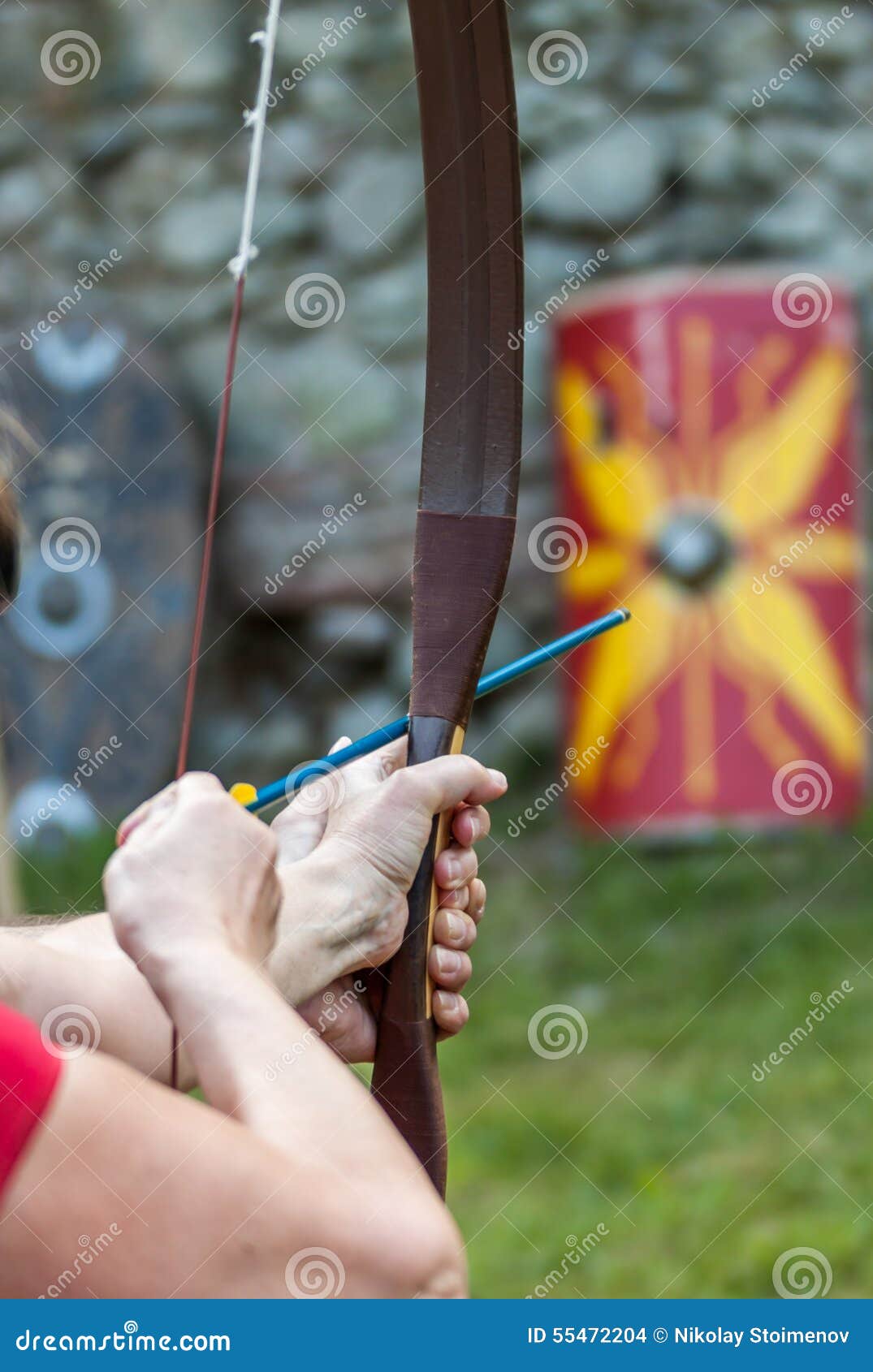 Bow and arrow stock photo. Image of archery, target, precision - 55472204