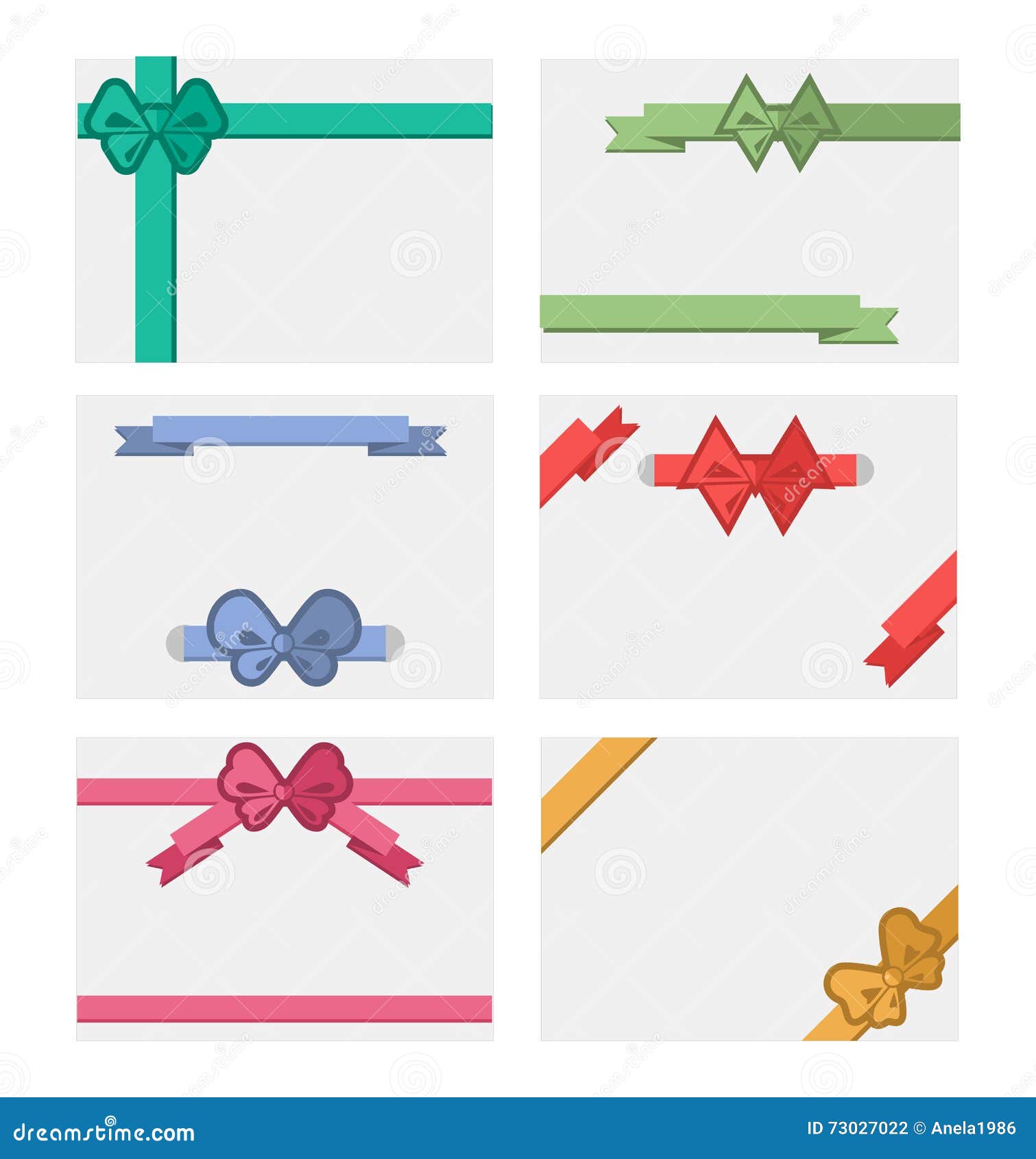 Bow Banners Set stock vector. Illustration of event, birthday - 73027022