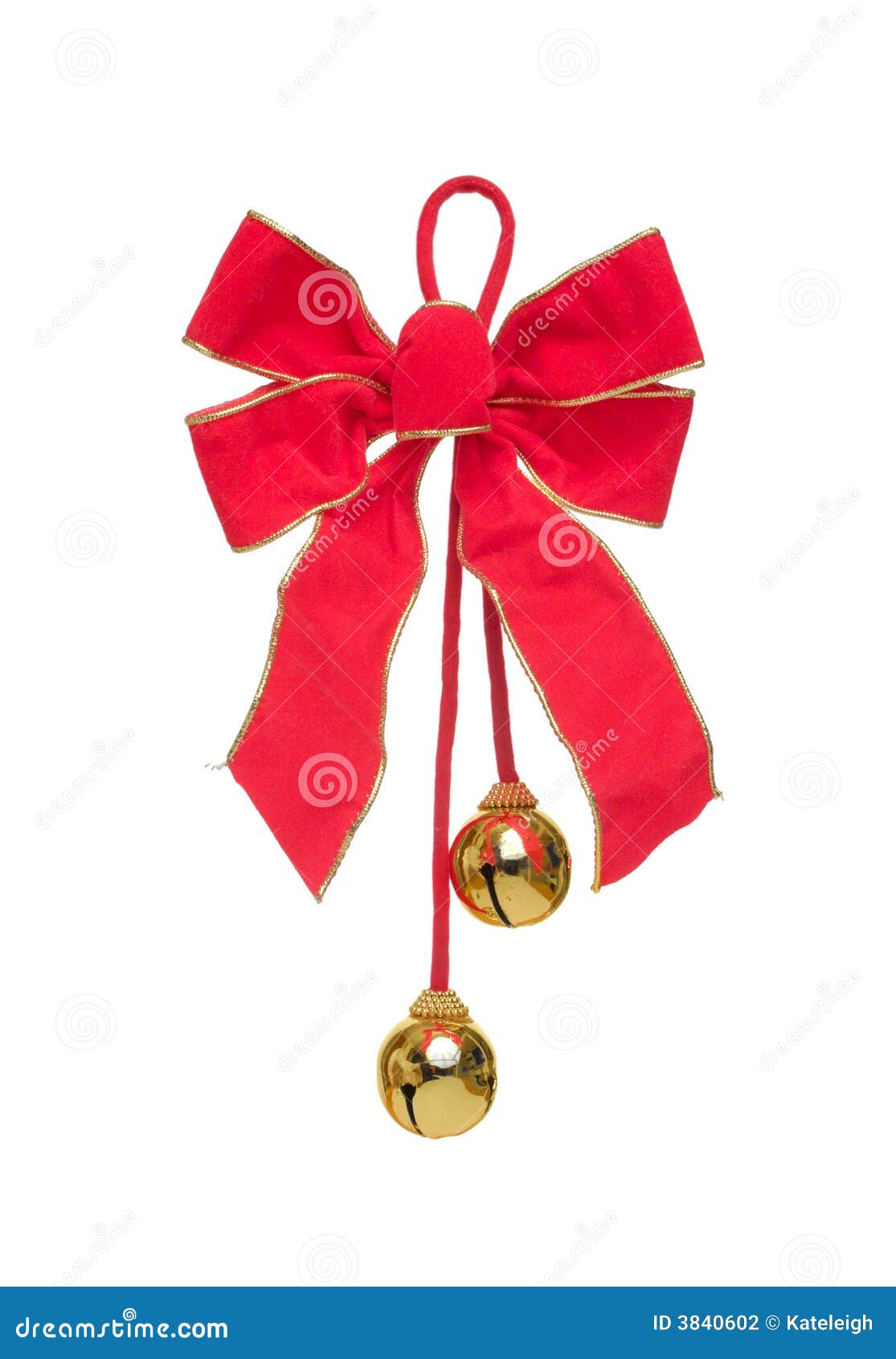 Bow and Bells, Isolated stock photo. Image of decoration - 3840602