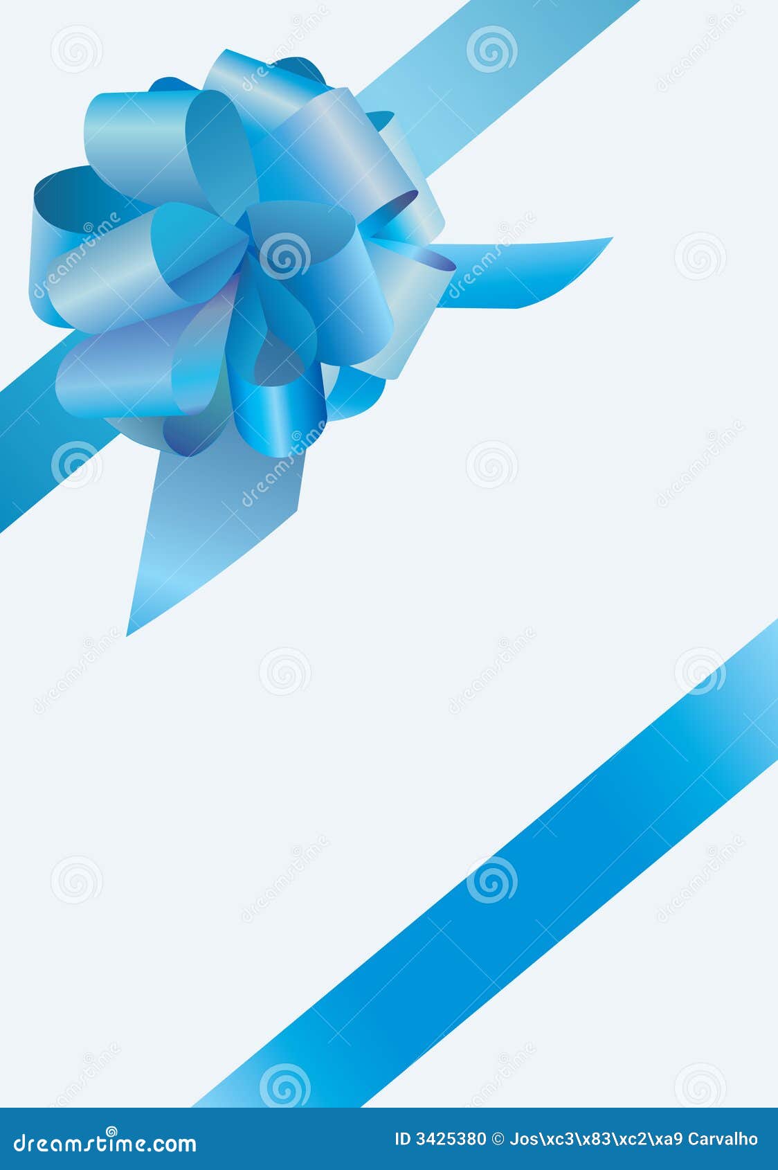 Bow of blue curve, vector stock vector. Illustration of glad - 3425380