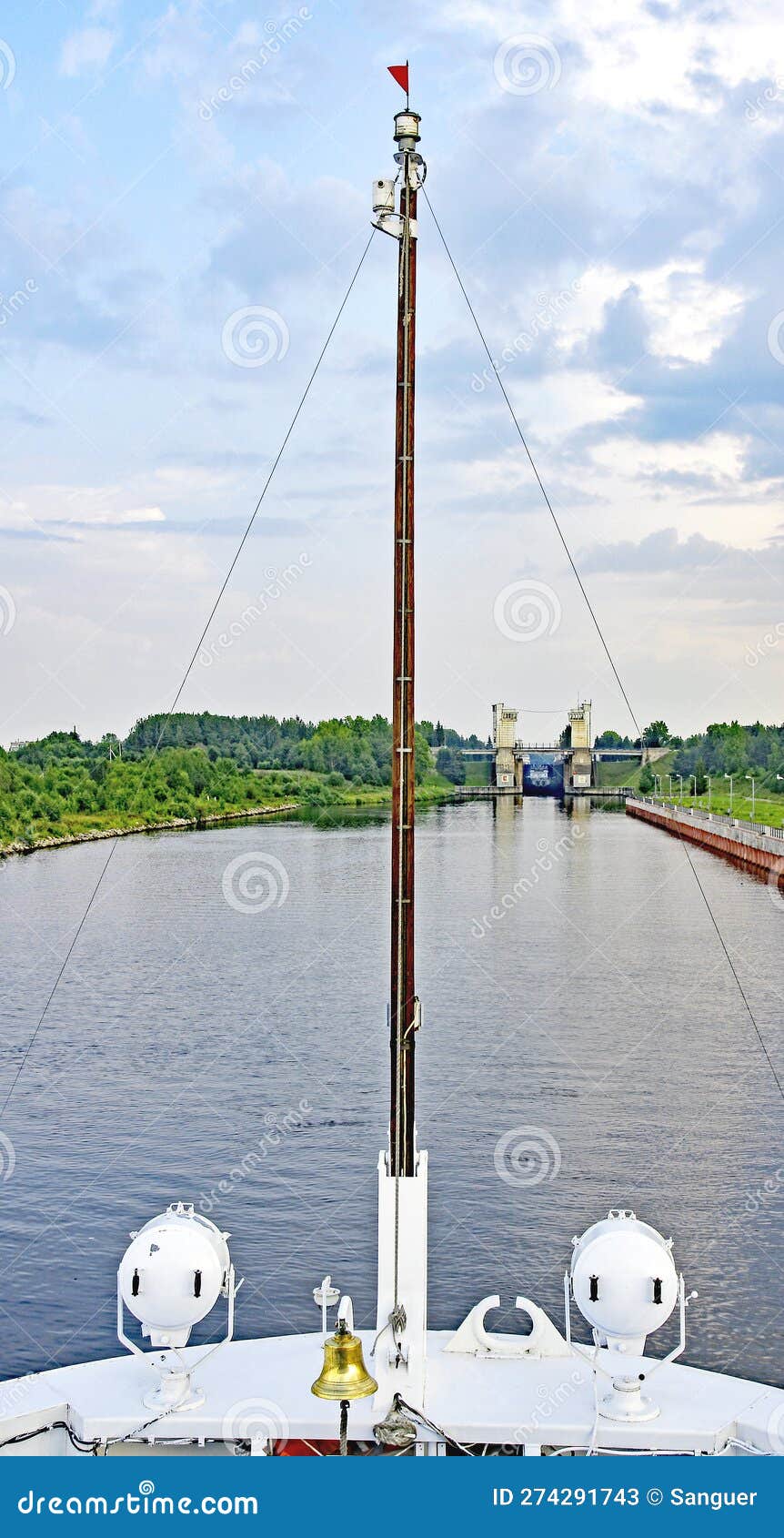 Bow of a Boat on the Volga River Stock Image - Image of decks, lake ...