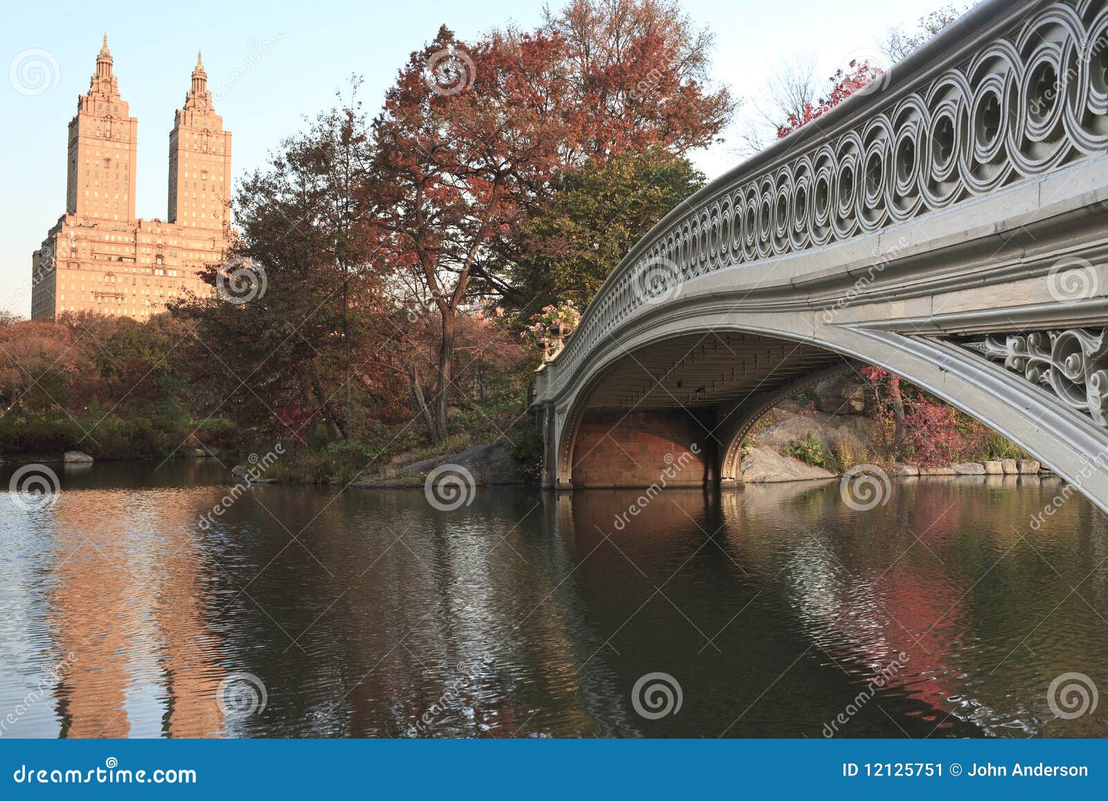 Bow bridge stock image. Image of fallen, colored, city - 12125751