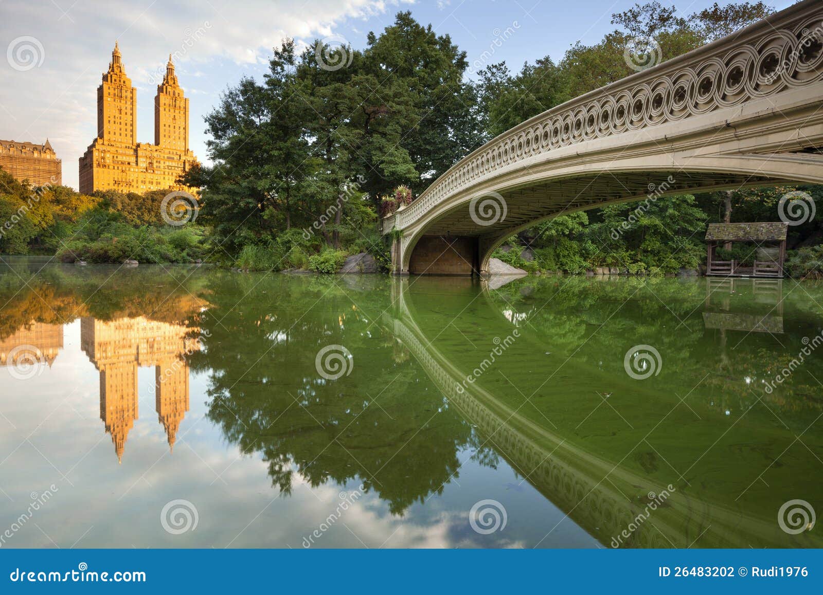 Bow Bridge. stock photo. Image of exterior, romance, travel - 26483202