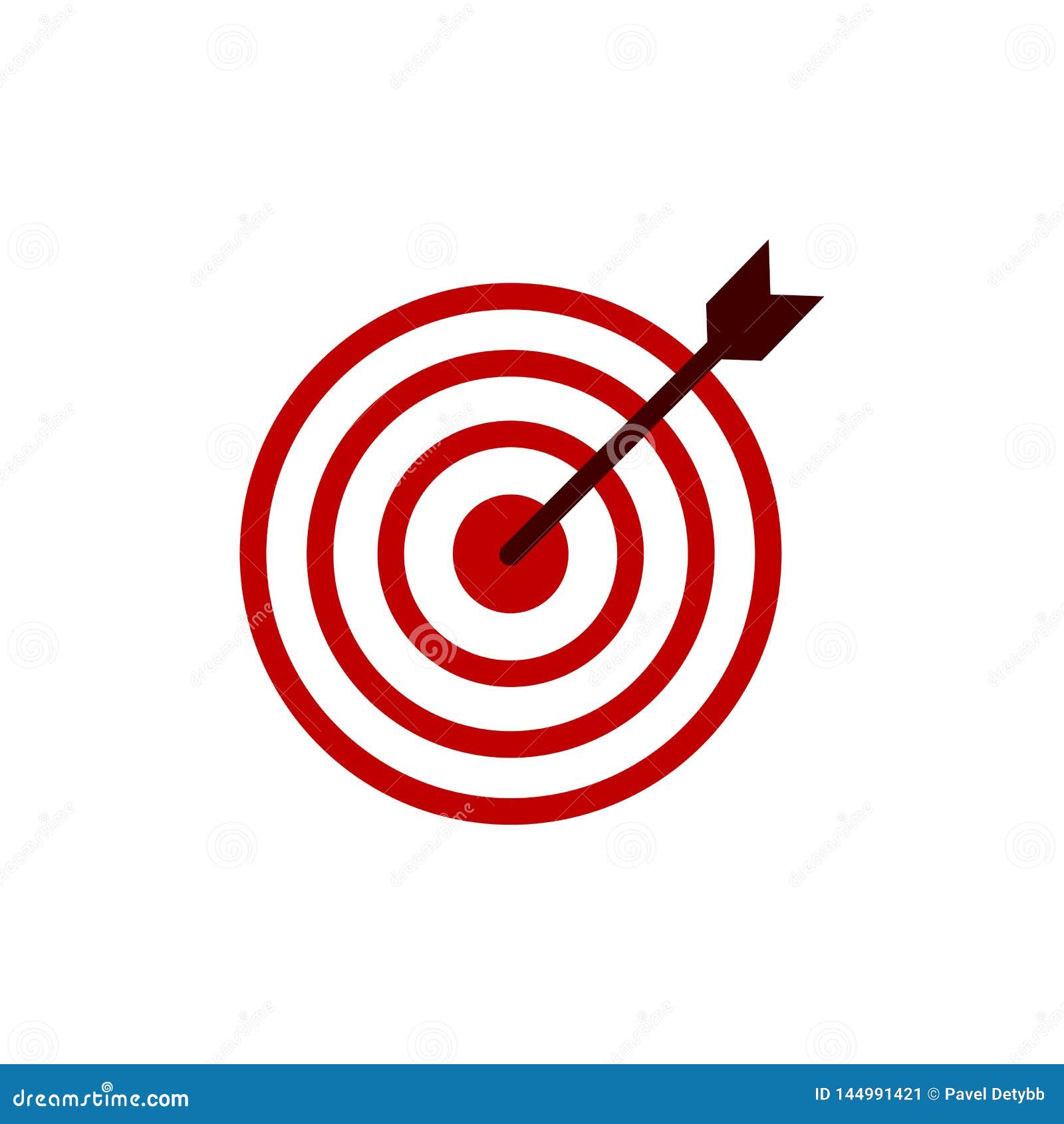 Bow, Center, Focus, Target Icon. Vector Illustration, Flat Design Stock ...