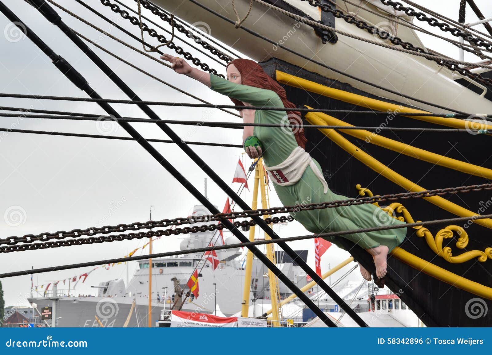 Bow of Clipper Stad Amsterdam Editorial Photo - Image of transport ...