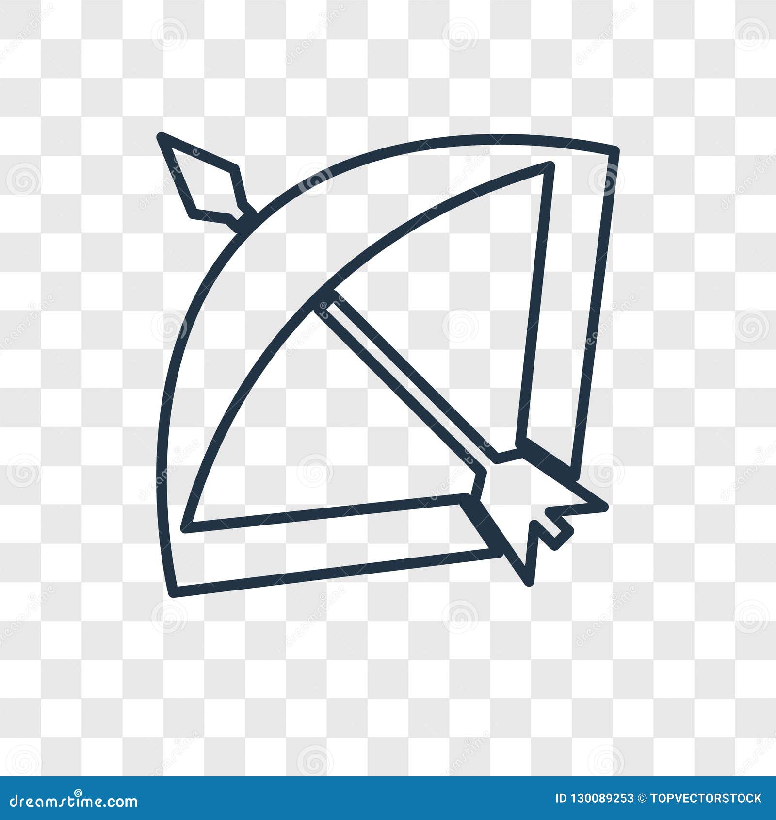 Bow Concept Vector Linear Icon Isolated on Transparent Background, Bow ...
