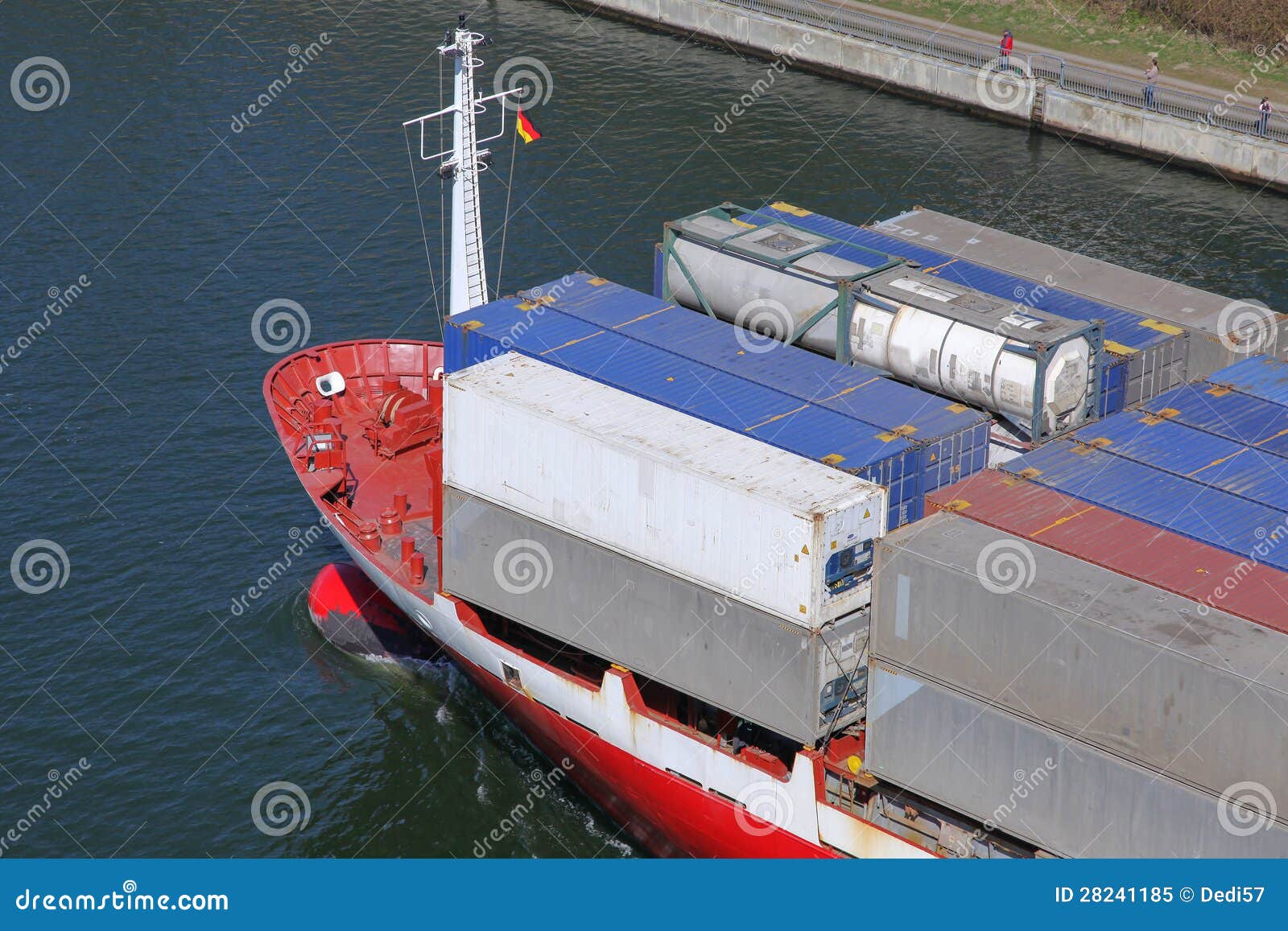 Bow of a container ship stock image. Image of shore, logistic - 28241185