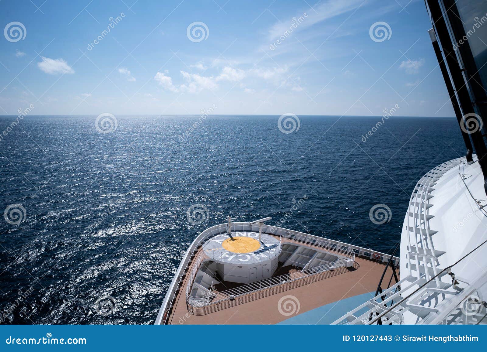 Bow of a Cruise Ship with the Sea in the Front Stock Image - Image of ...