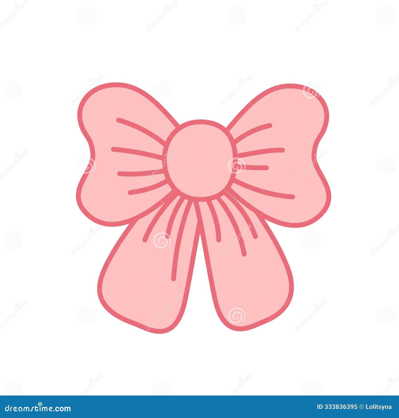 Bow. Cute Pink Cartoon Bow. Cartoon, Vector. | CartoonDealer.com #333836395