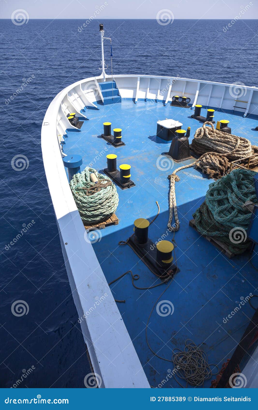 The bow of a ferry stock image. Image of rope, member - 27885389