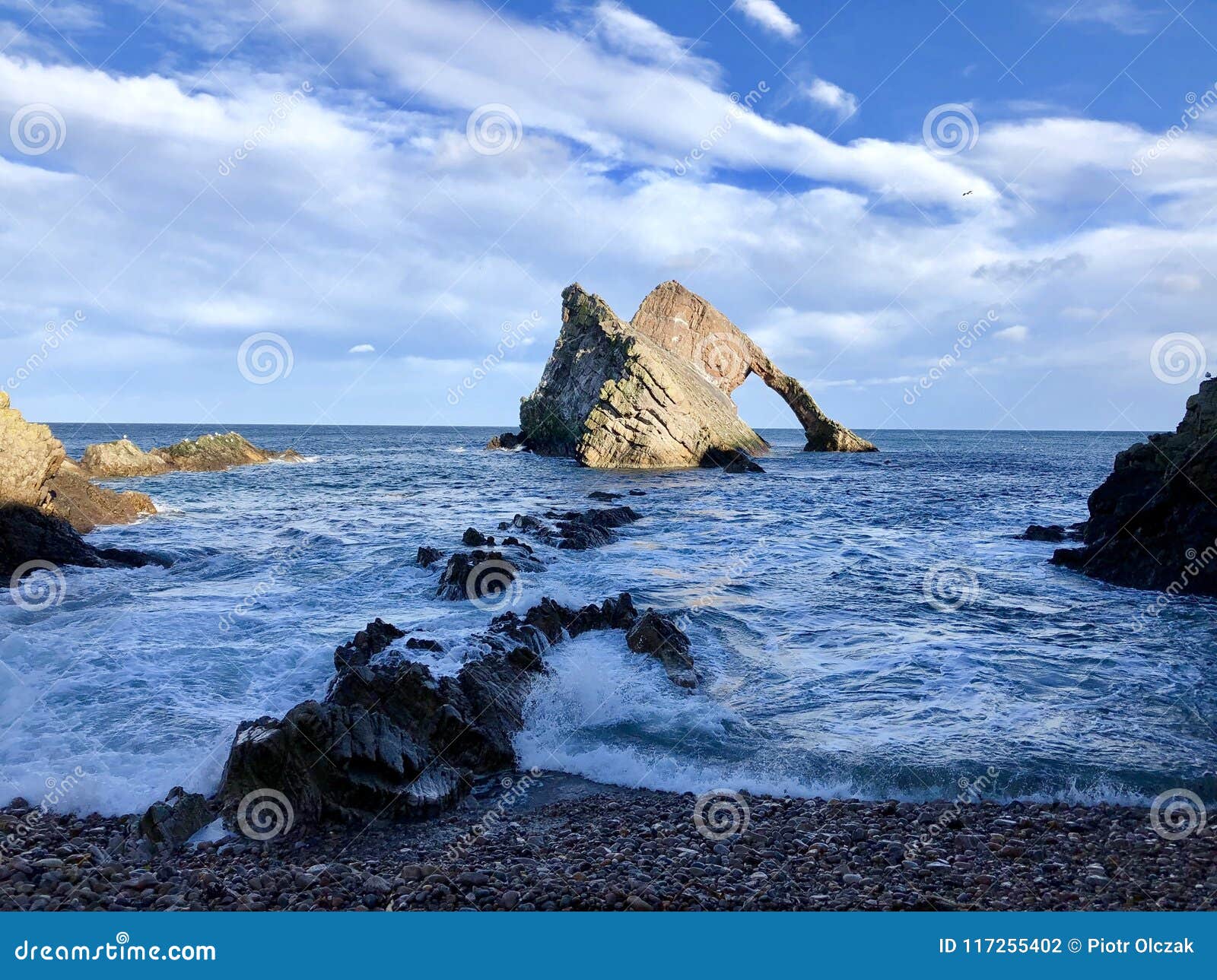Bow Fiddle Rock stock photo. Image of horizon, scotland - 117255402